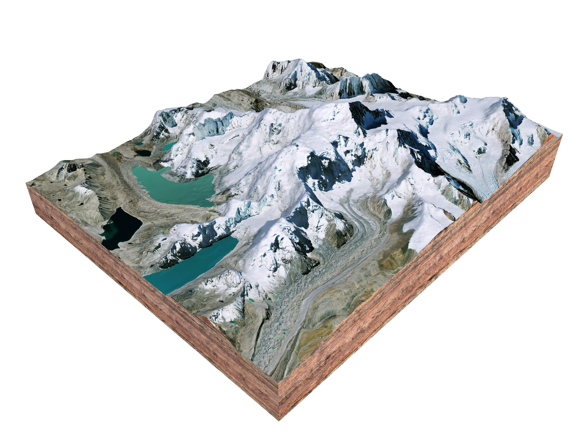 Shishapangma Mountain China Terrain 3D Model by 3dstudio