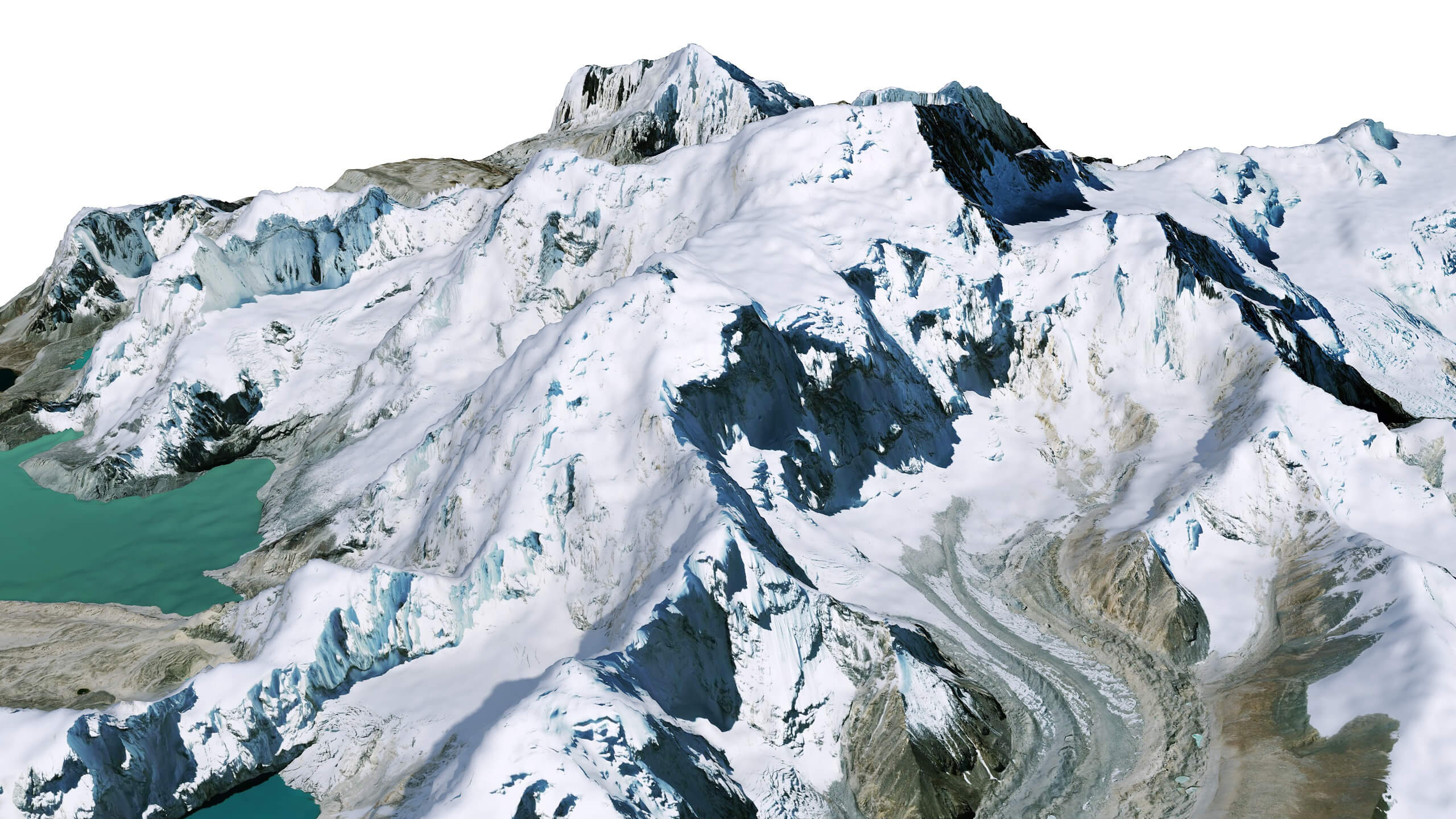 Shishapangma Mountain China Terrain 3D Model by 3dstudio