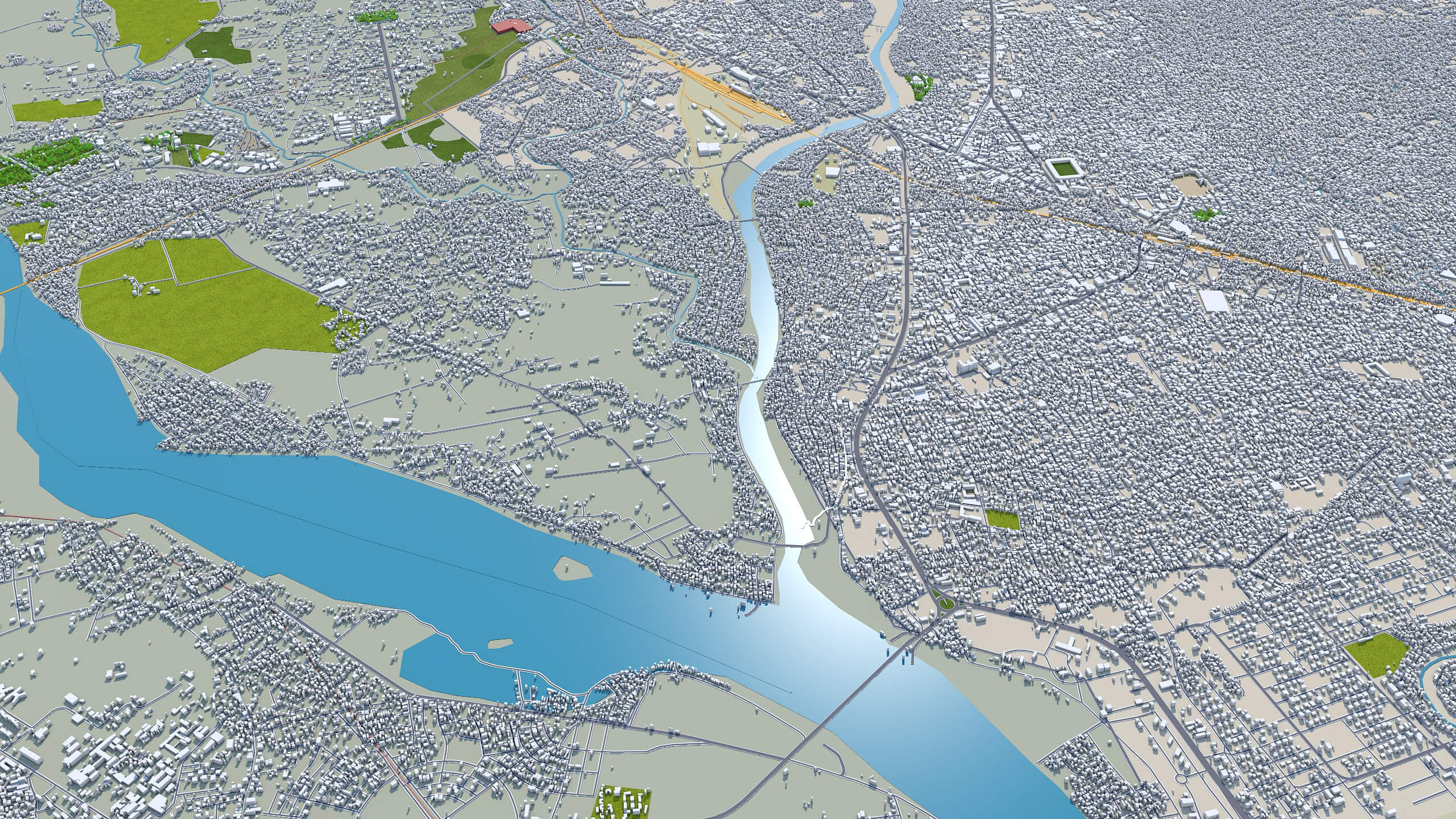 Siliguri City West Bengal India 3D Model 15km by 3dstudio