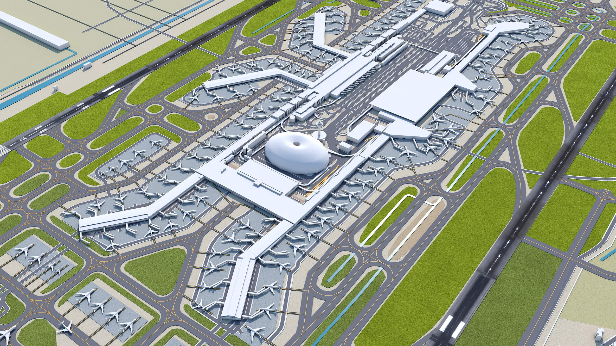 Singapore Changi Airport - 3D Model by 3dstudio