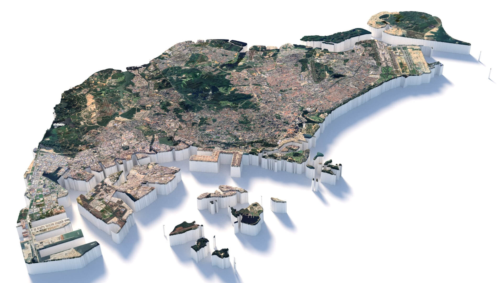 Singapore Terrain Map - 3D Model by 3dstudio