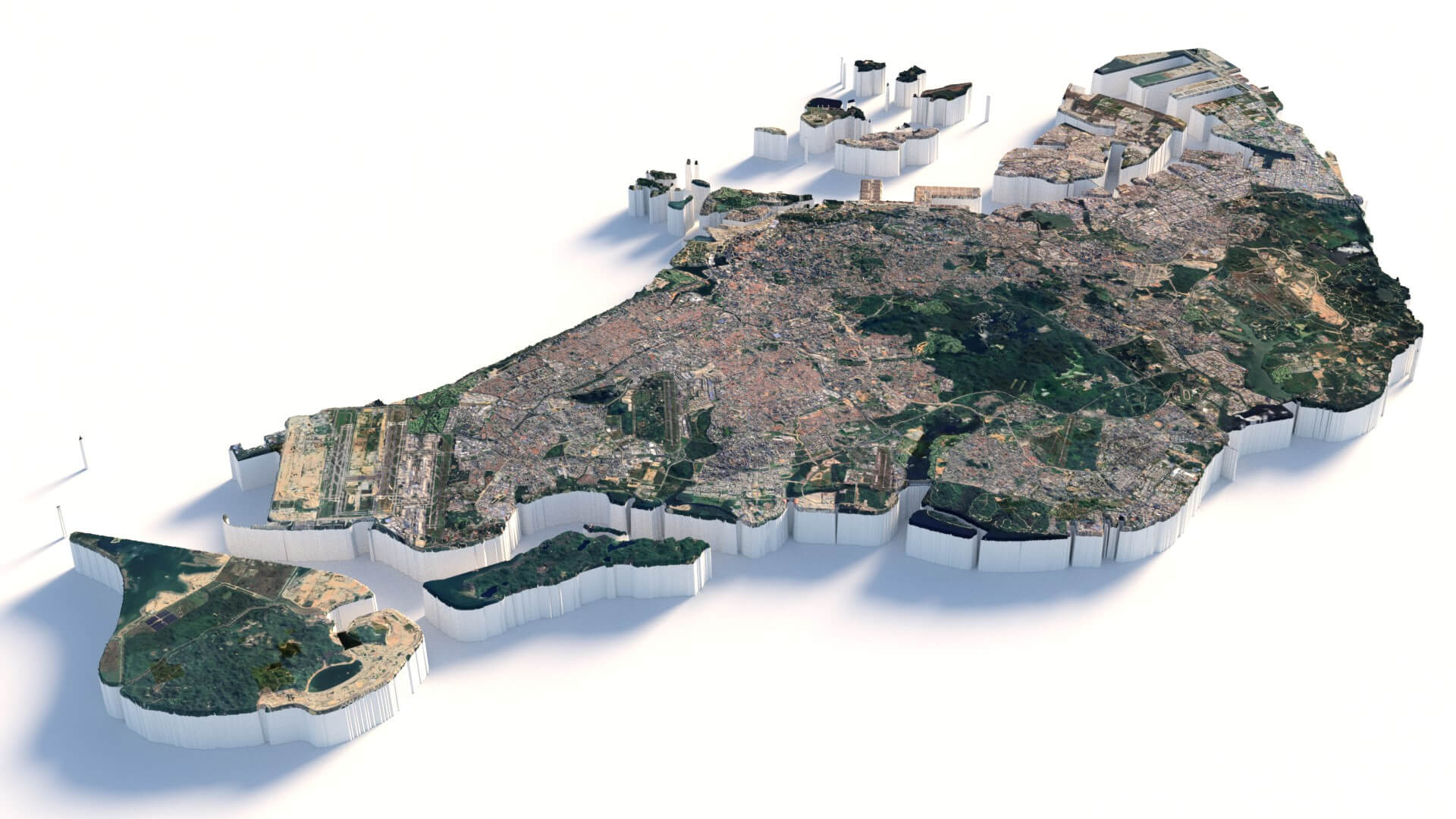 Singapore Terrain Map - 3D Model by 3dstudio