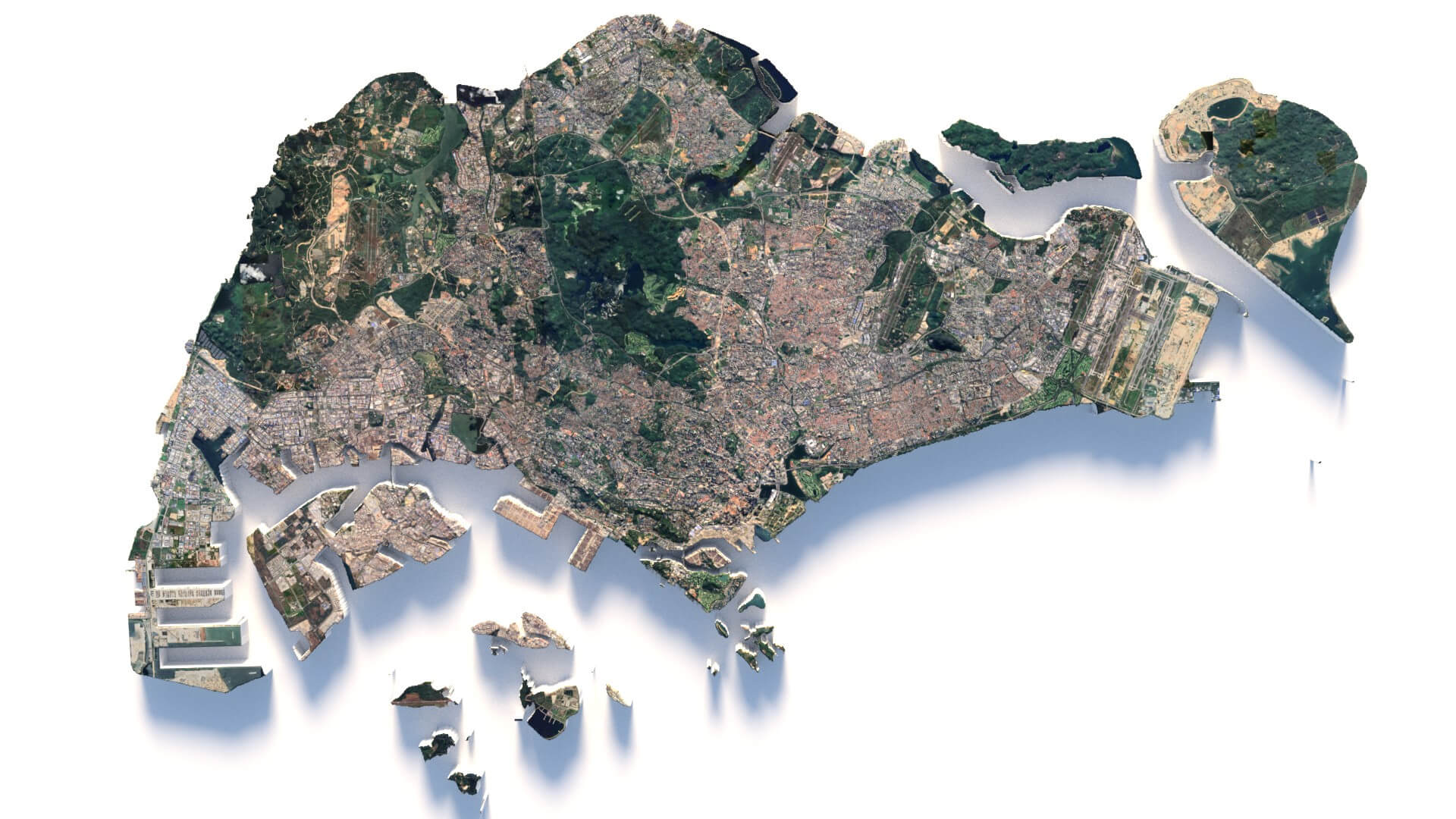 Singapore Terrain Map - 3D Model by 3dstudio