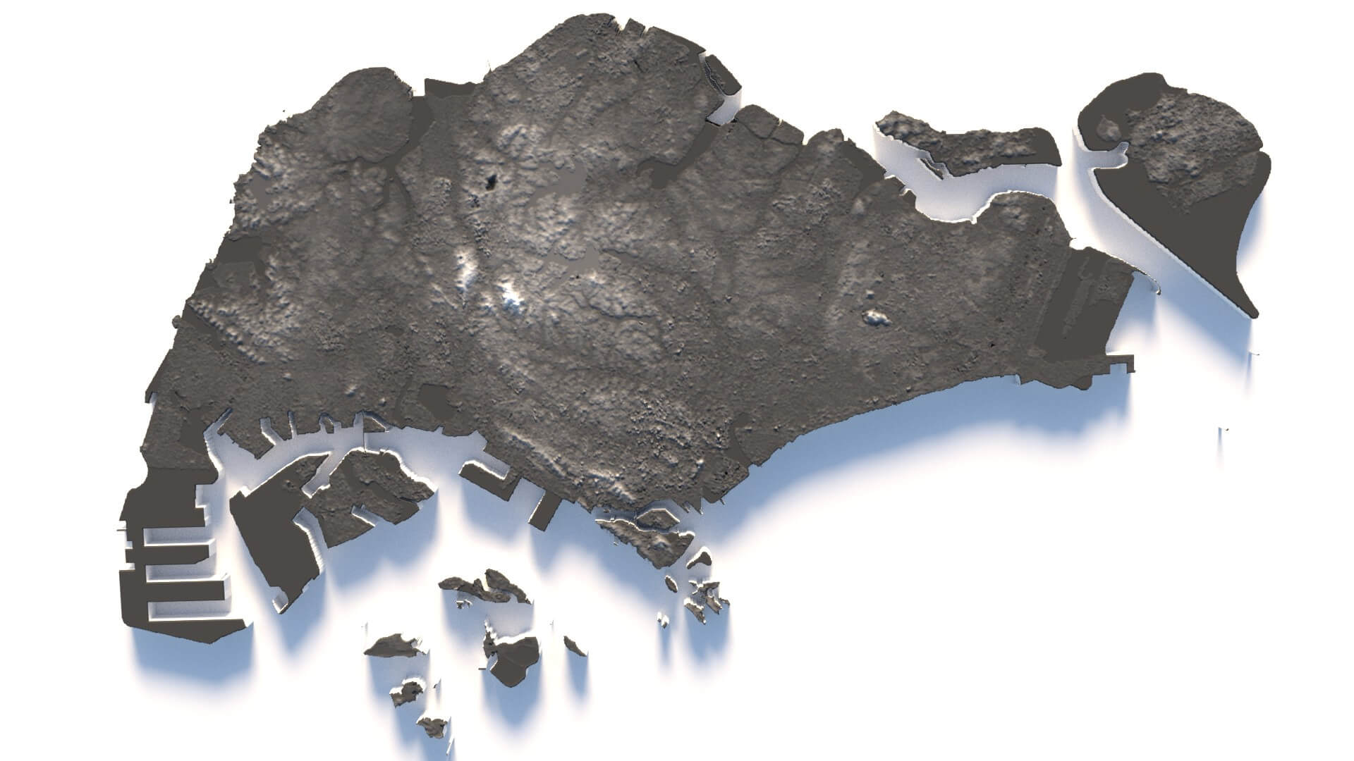 Singapore Terrain Map - 3D Model by 3dstudio