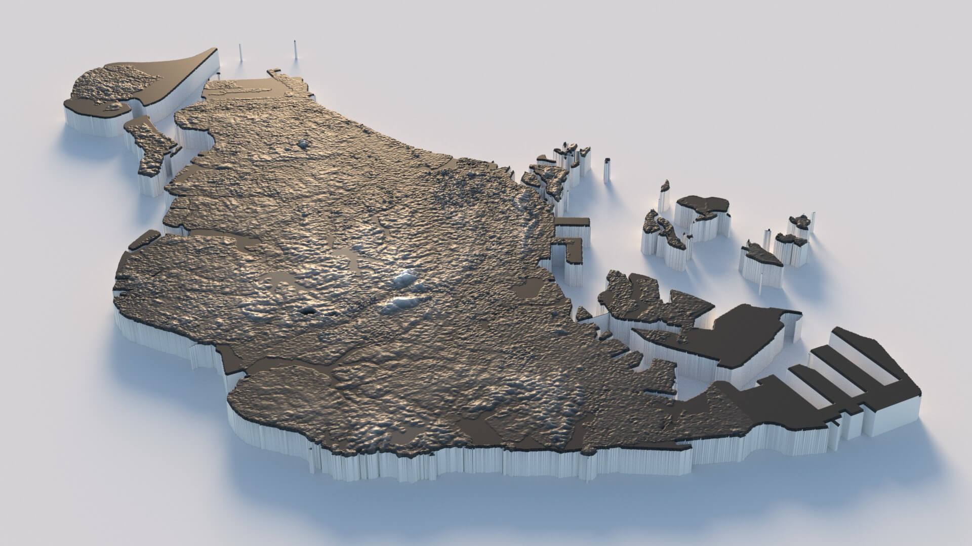 Singapore Terrain Map - 3D Model by 3dstudio