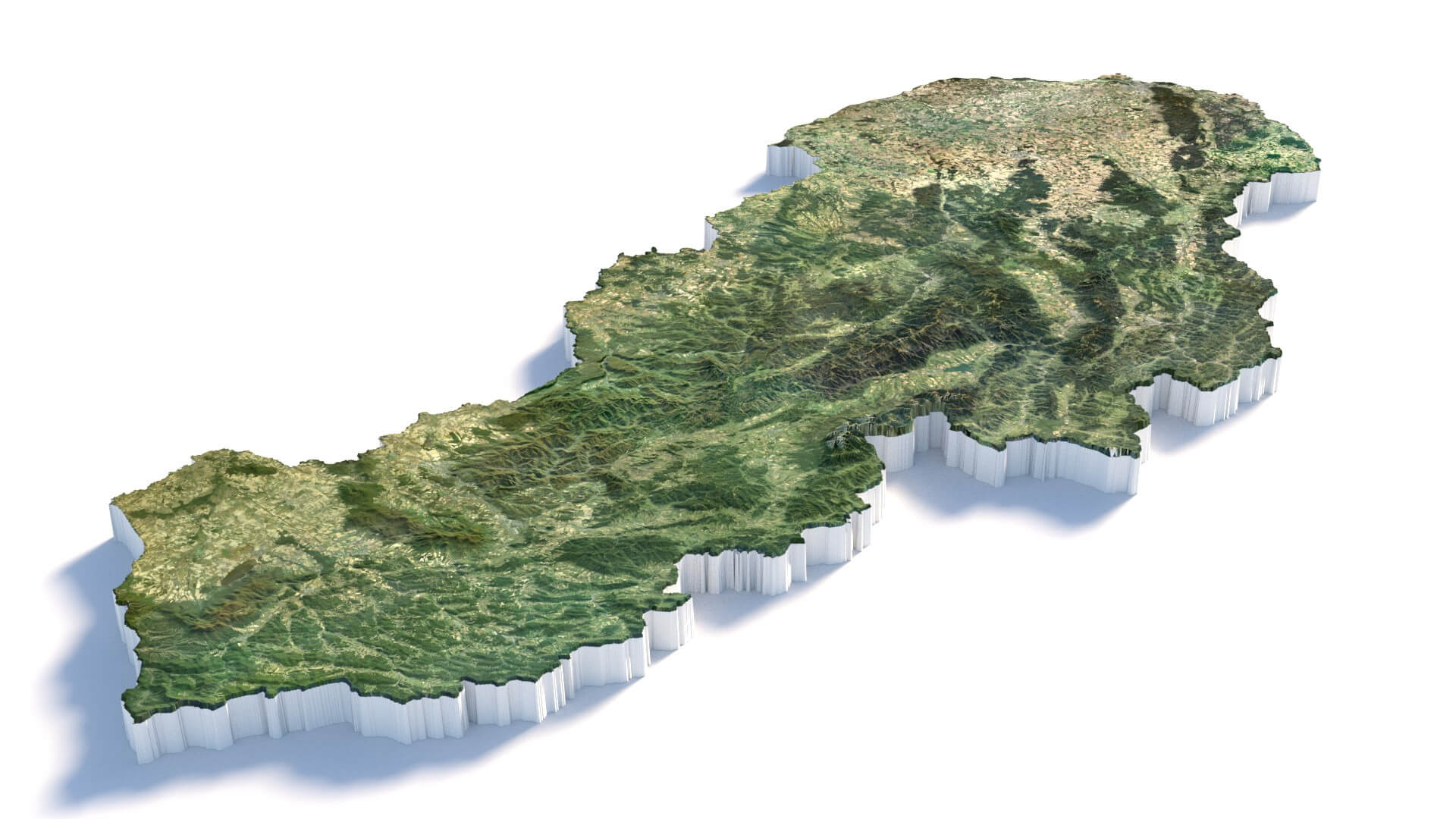 Slovakia Slovensko Terrain Map - 3D Model by 3dstudio