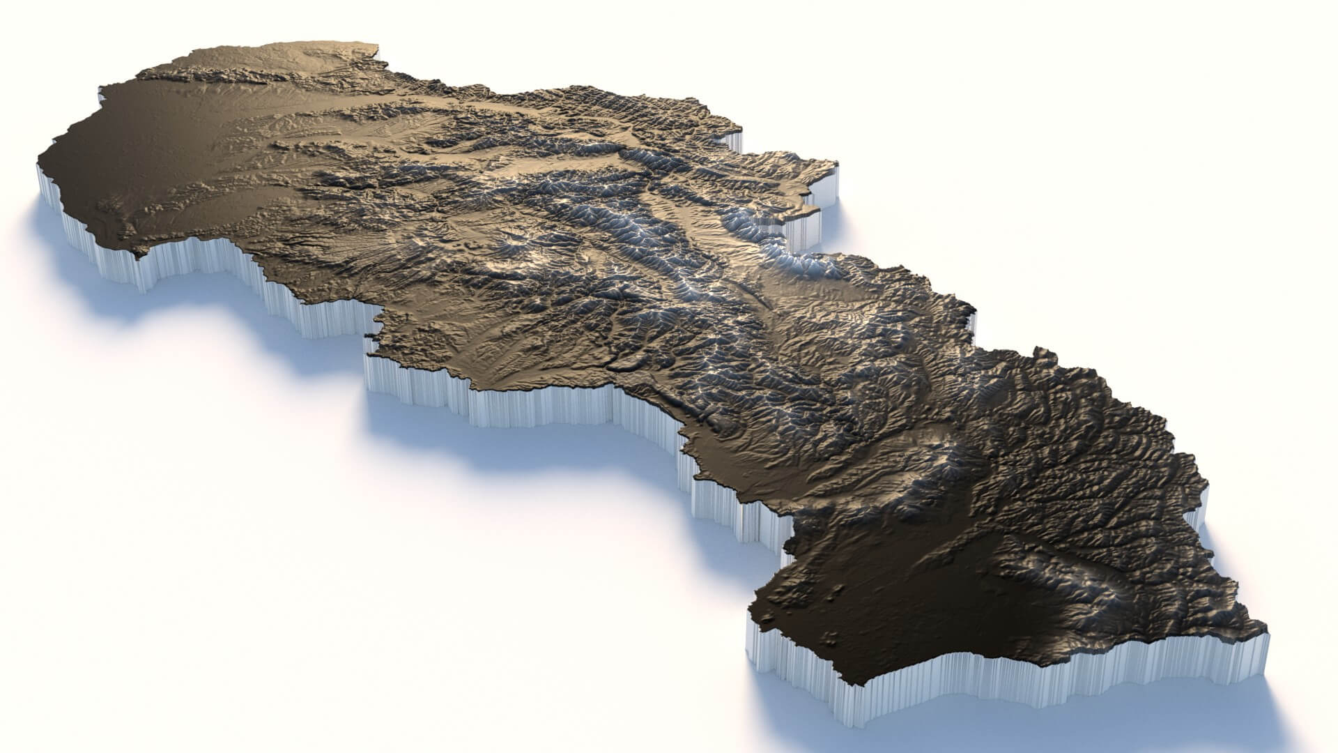 Slovakia Slovensko Terrain Map - 3D Model by 3dstudio