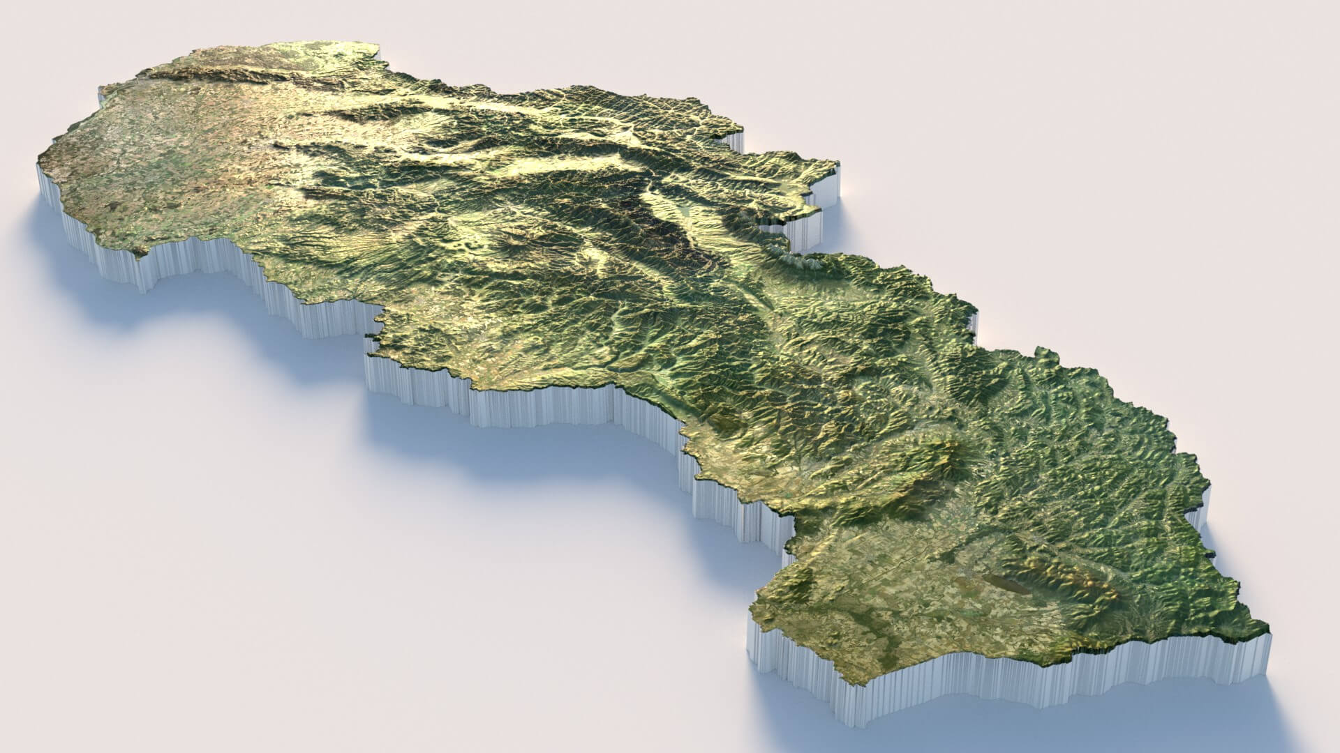 Slovakia Slovensko Terrain Map - 3D Model by 3dstudio