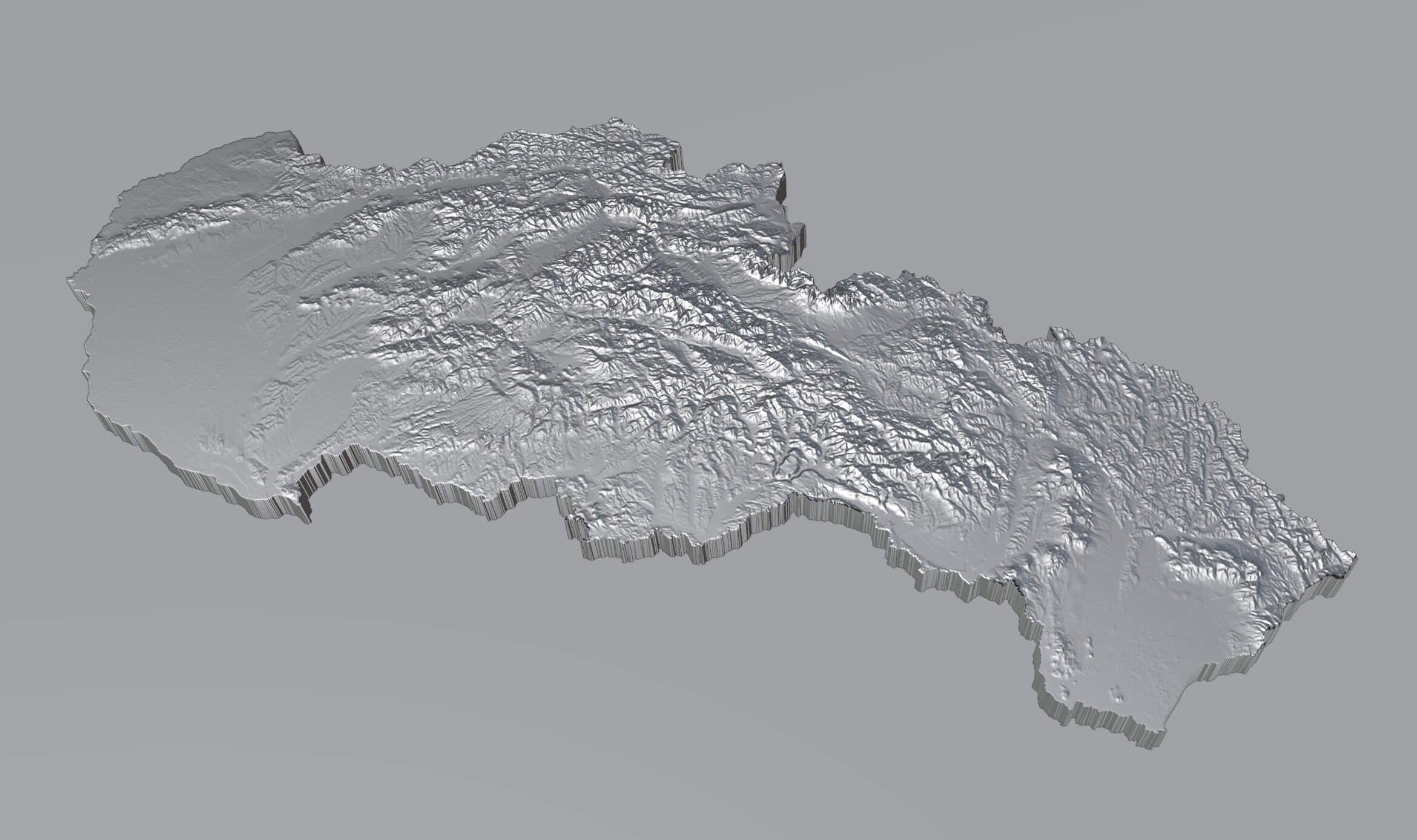Slovakia Slovensko Terrain Map - 3D Model by 3dstudio