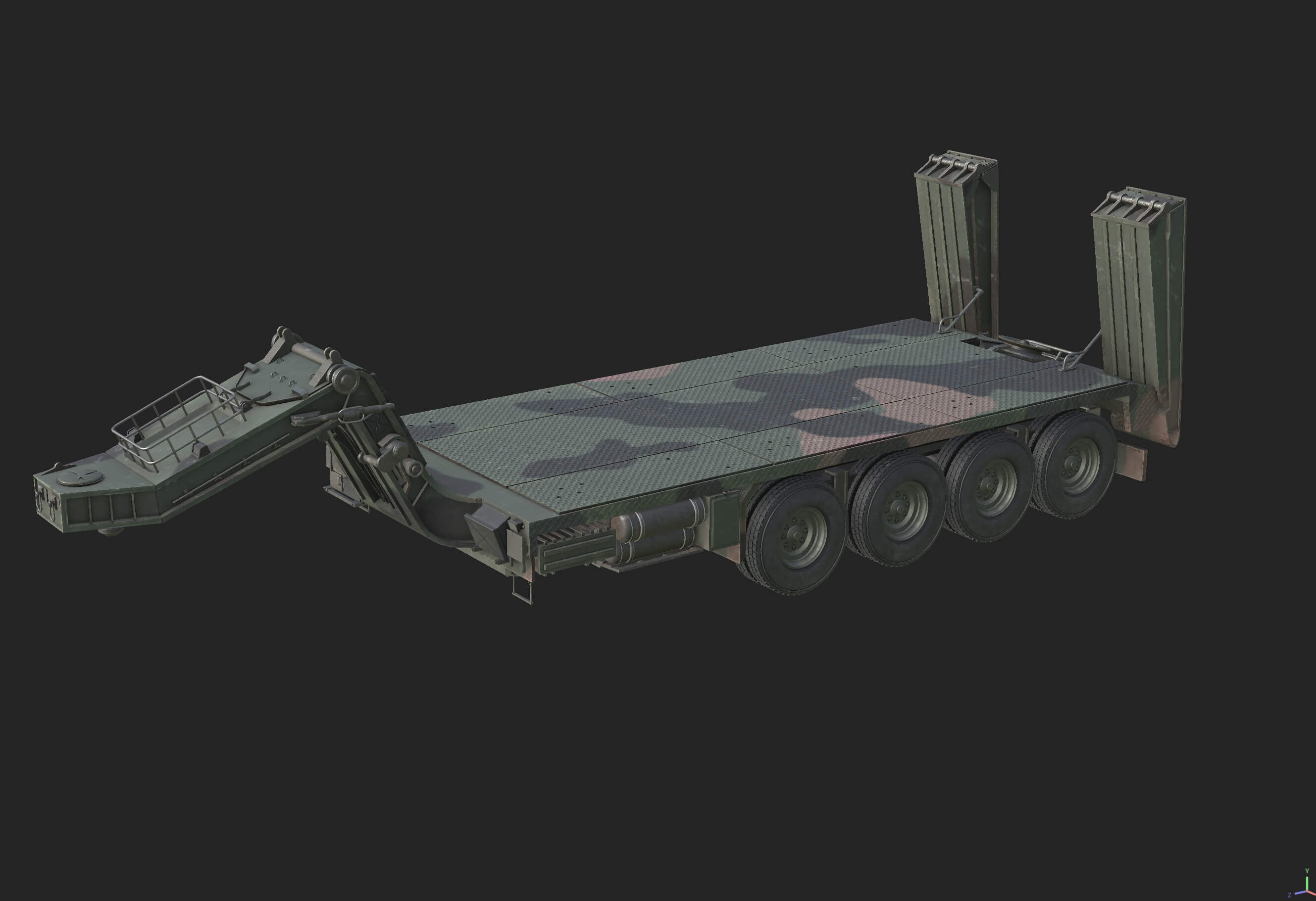 SLT 50 Elefant Tank Transporter 3D Model by 3dstudio