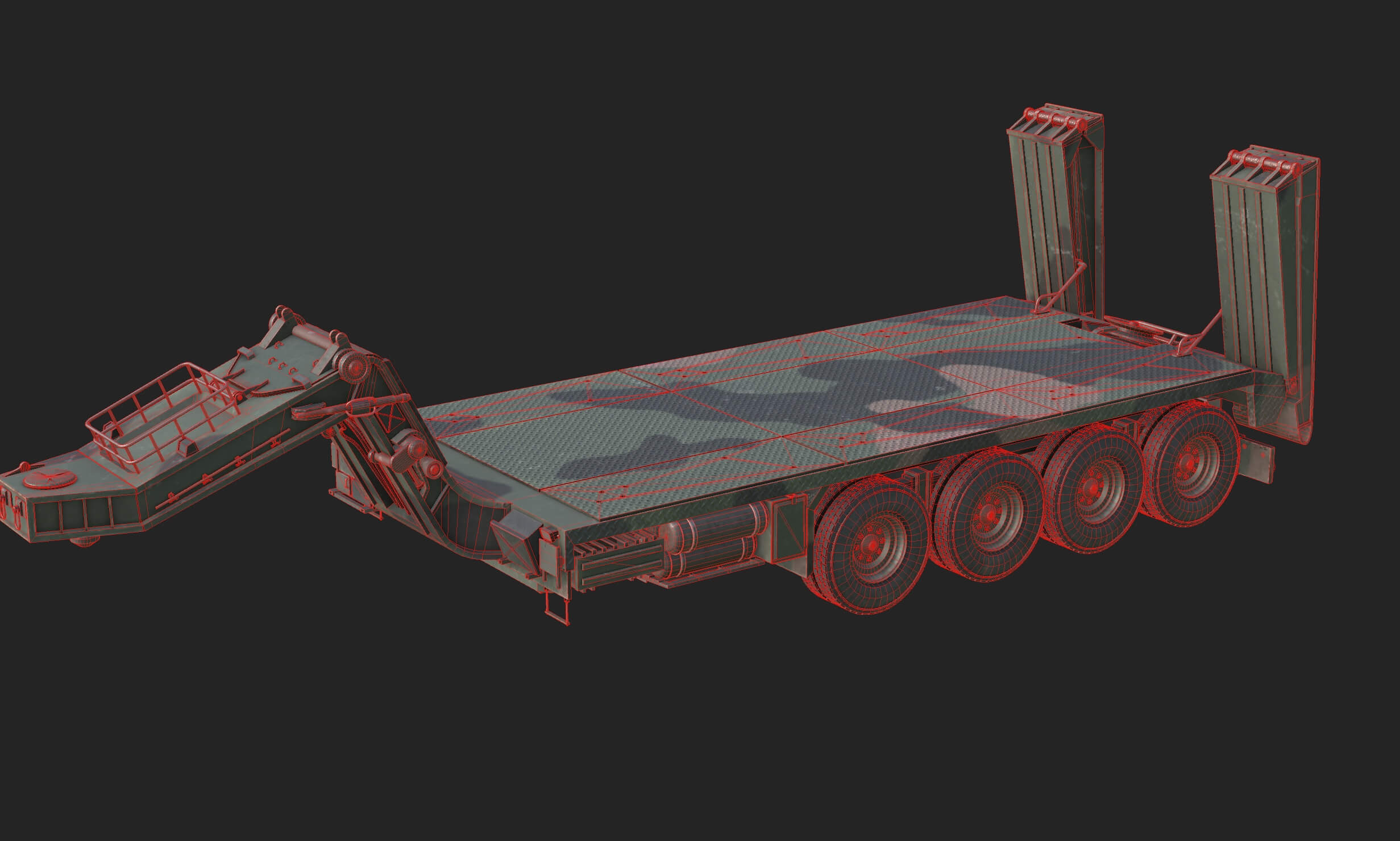 SLT 50 Elefant Tank Transporter 3D Model by 3dstudio