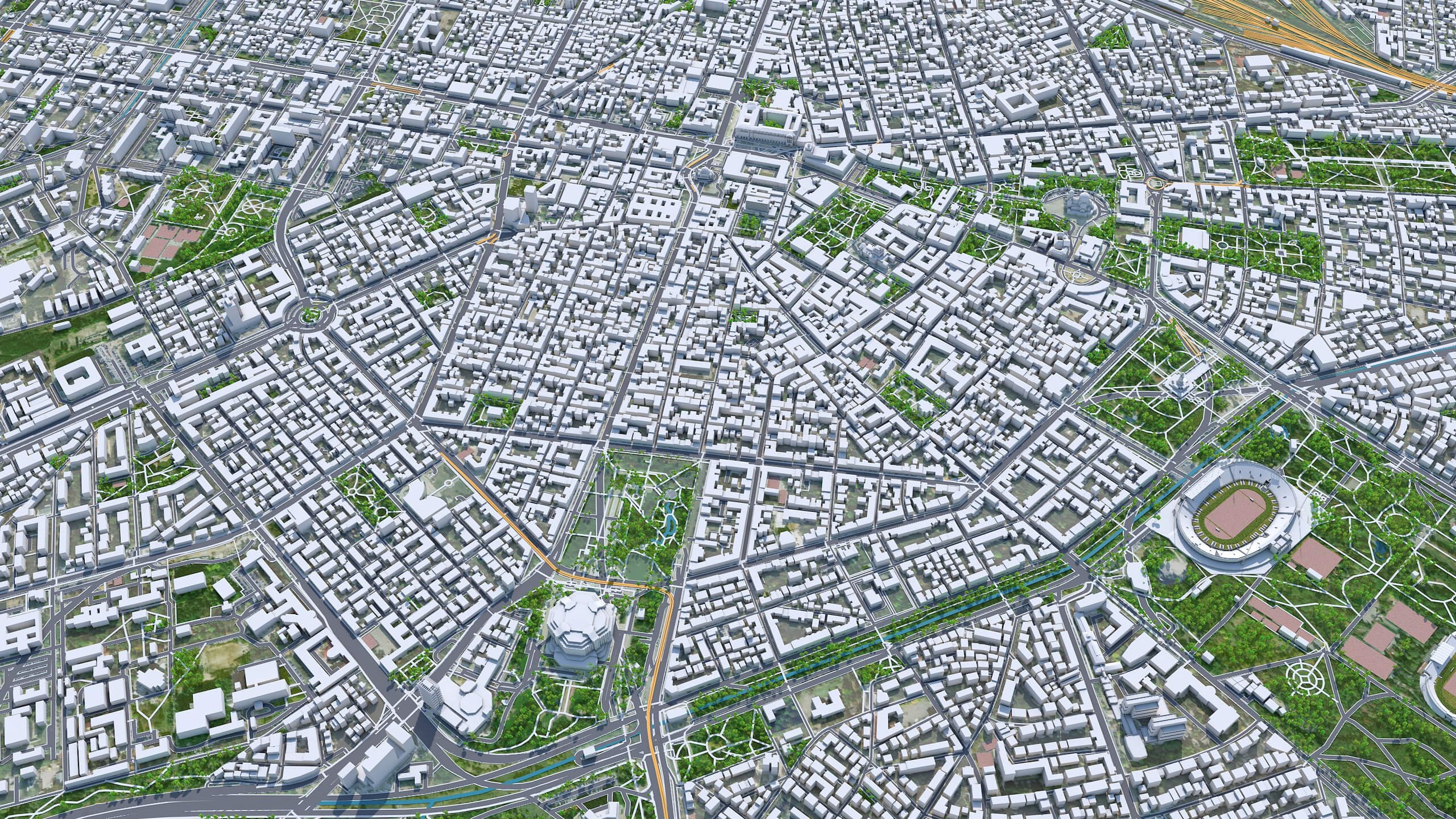 Sofia Downtown Bulgaria 6km - 3D Model by 3dstudio