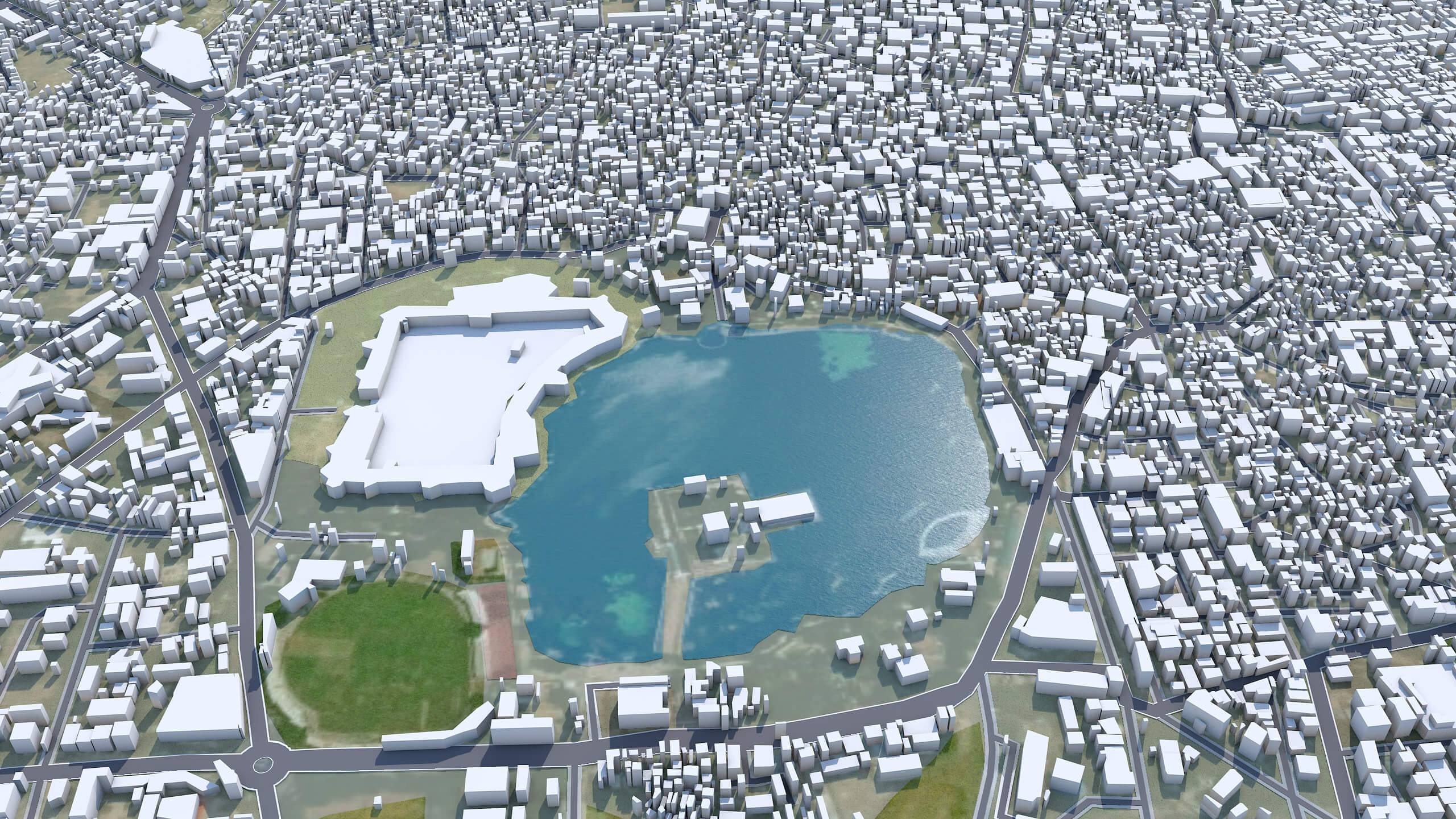 Solapur City Maharashtra India 3D Model 20km by 3dstudio