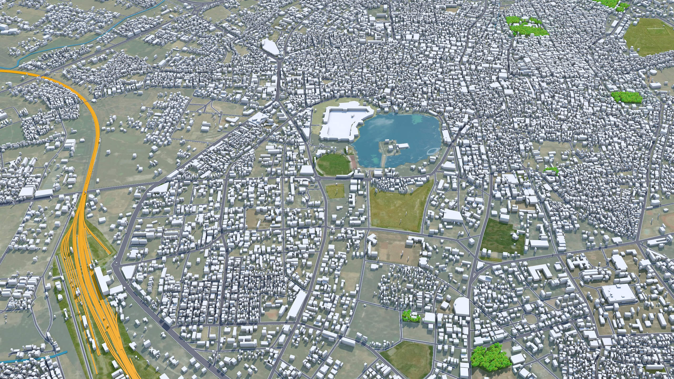 Solapur City Maharashtra India 3D Model 20km by 3dstudio