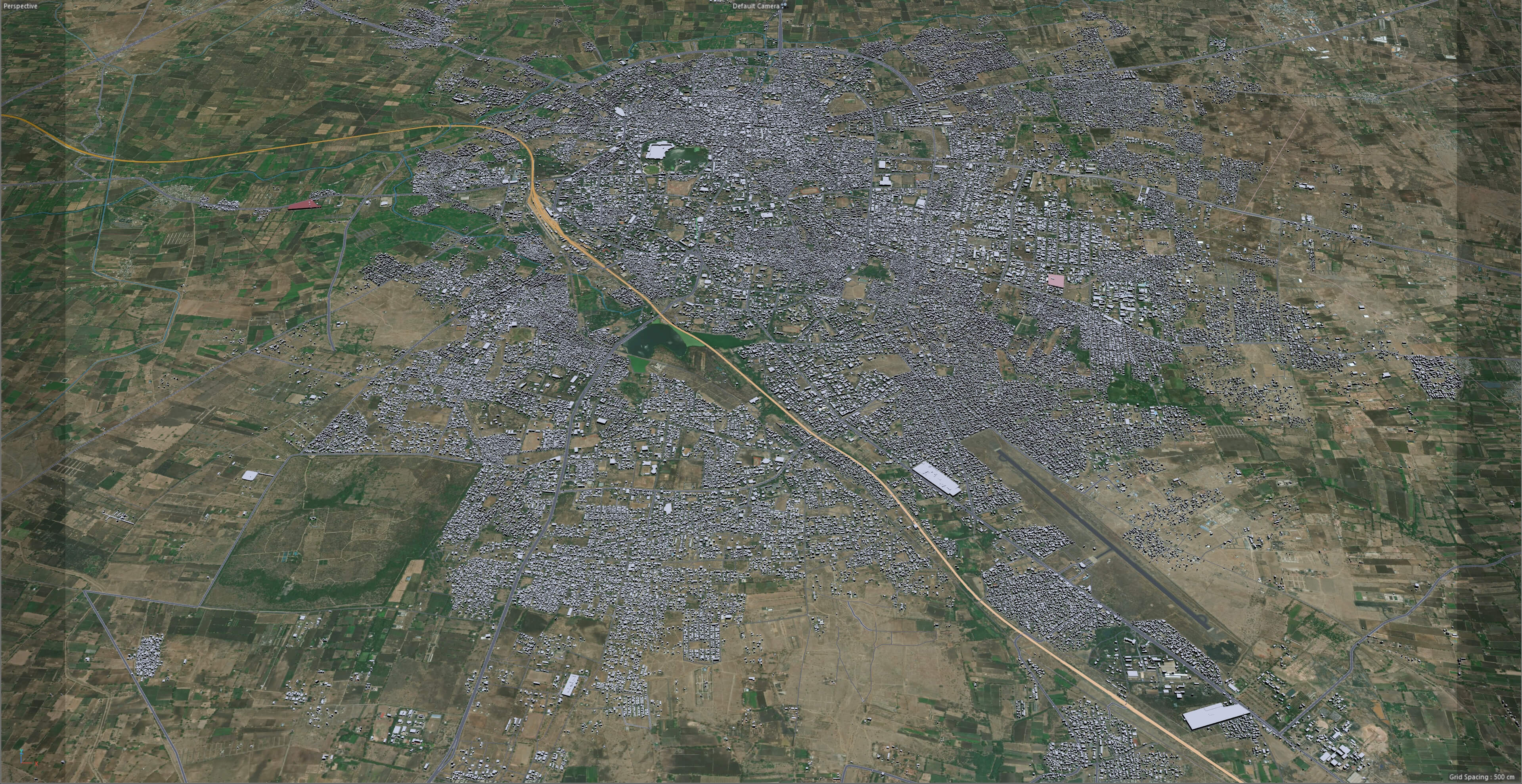 Solapur City Maharashtra India 3D Model 20km by 3dstudio