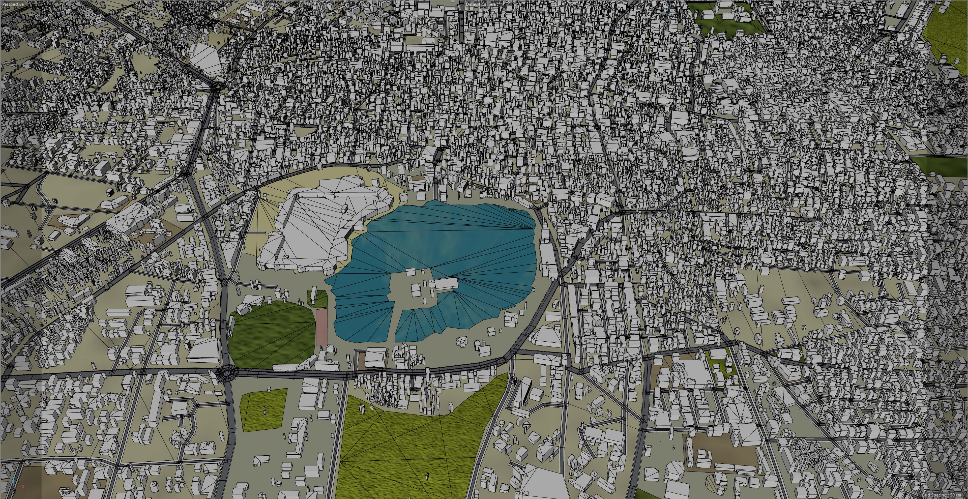 Solapur City Maharashtra India 3D Model 20km by 3dstudio