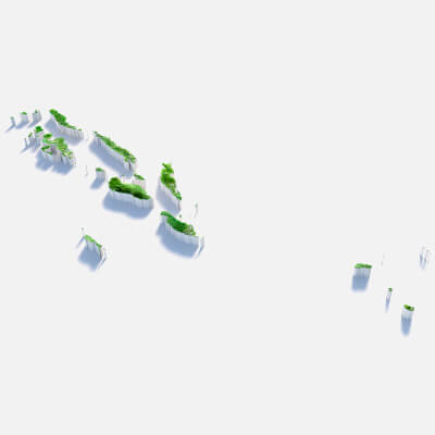 Solomon Islands Terrain Map - 3D Model by 3dstudio