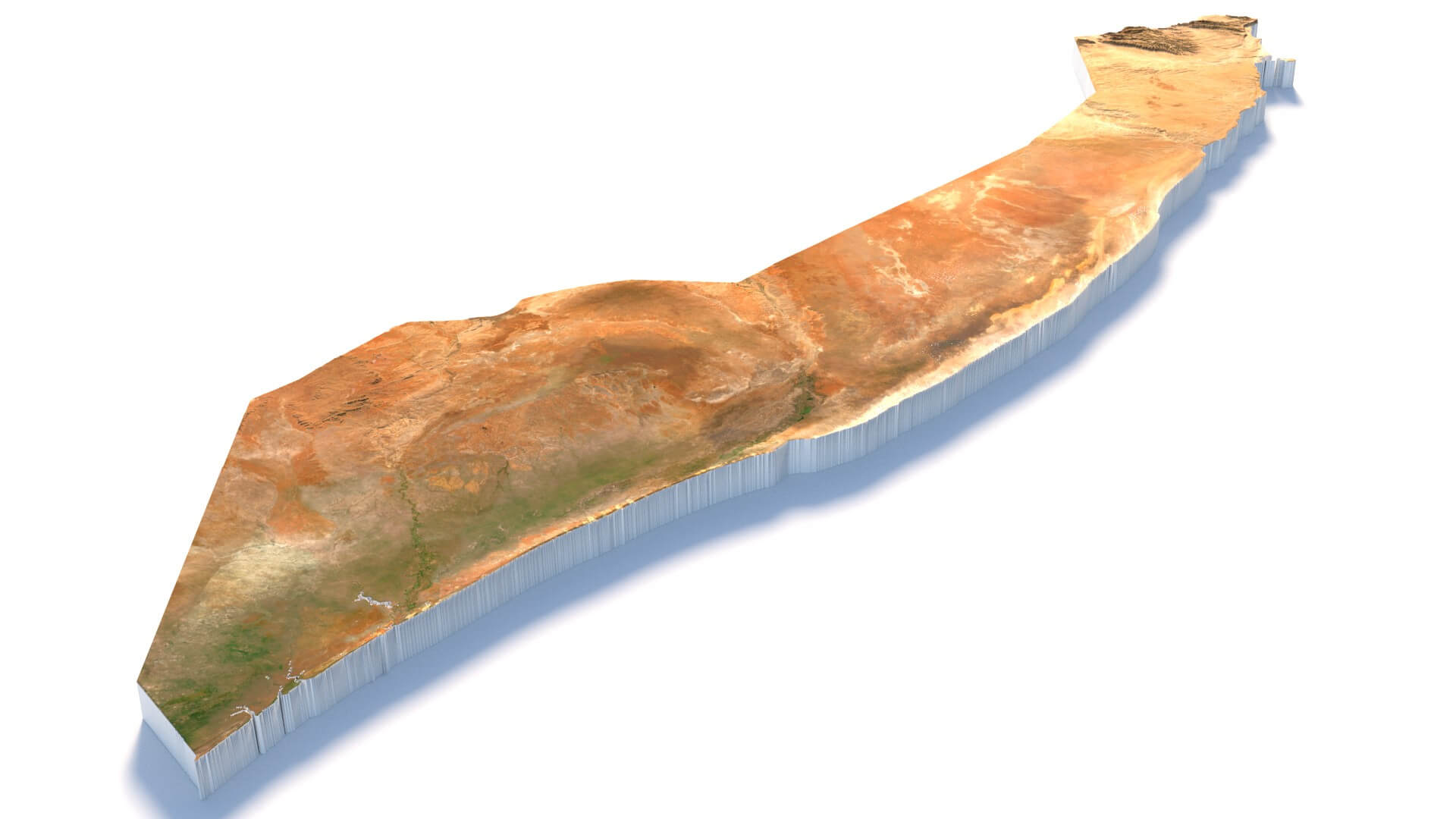 Somalia Terrain Map - 3D Model by 3dstudio