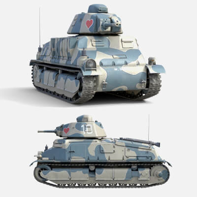 SOMUA S35 Cavalry Tank - 3D Model by 3dstudio
