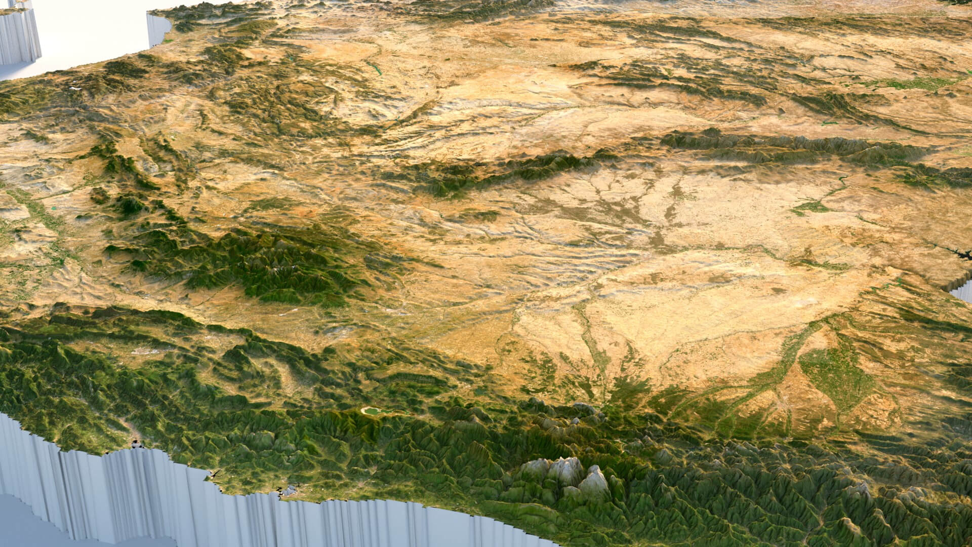 Spain Terrain Map - 3D Model by 3dstudio