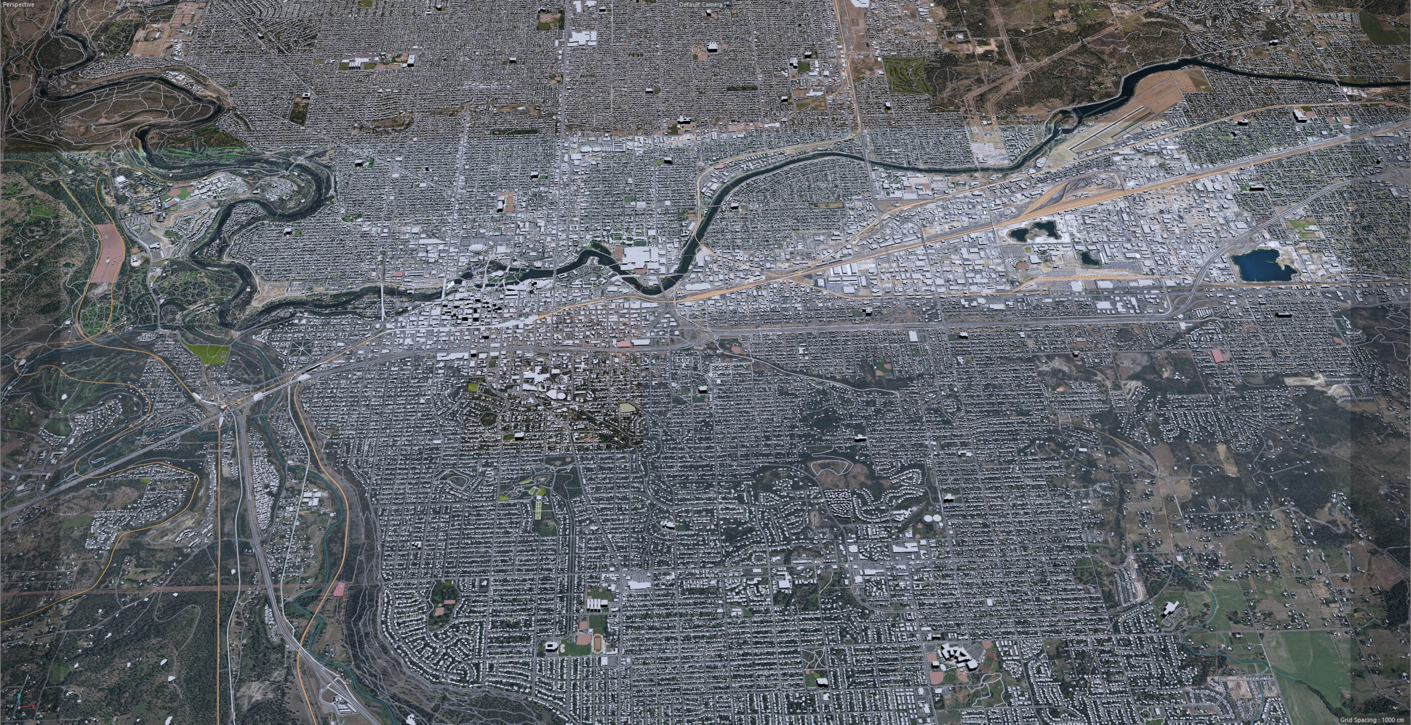 Spokane, Washington USA 35km - 3D Model by 3dstudio