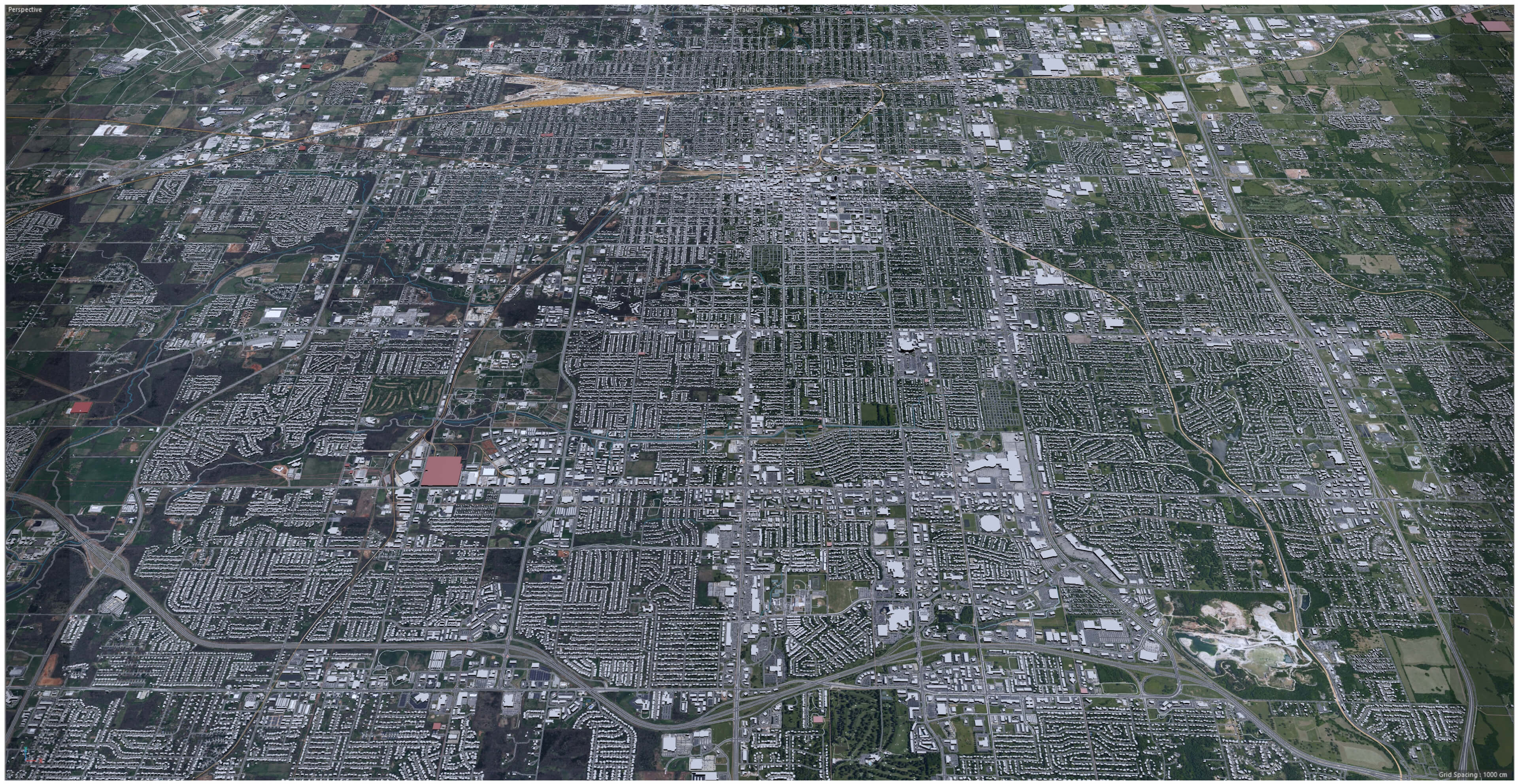 Springfield, Missouri USA 30km - 3D Model by 3dstudio