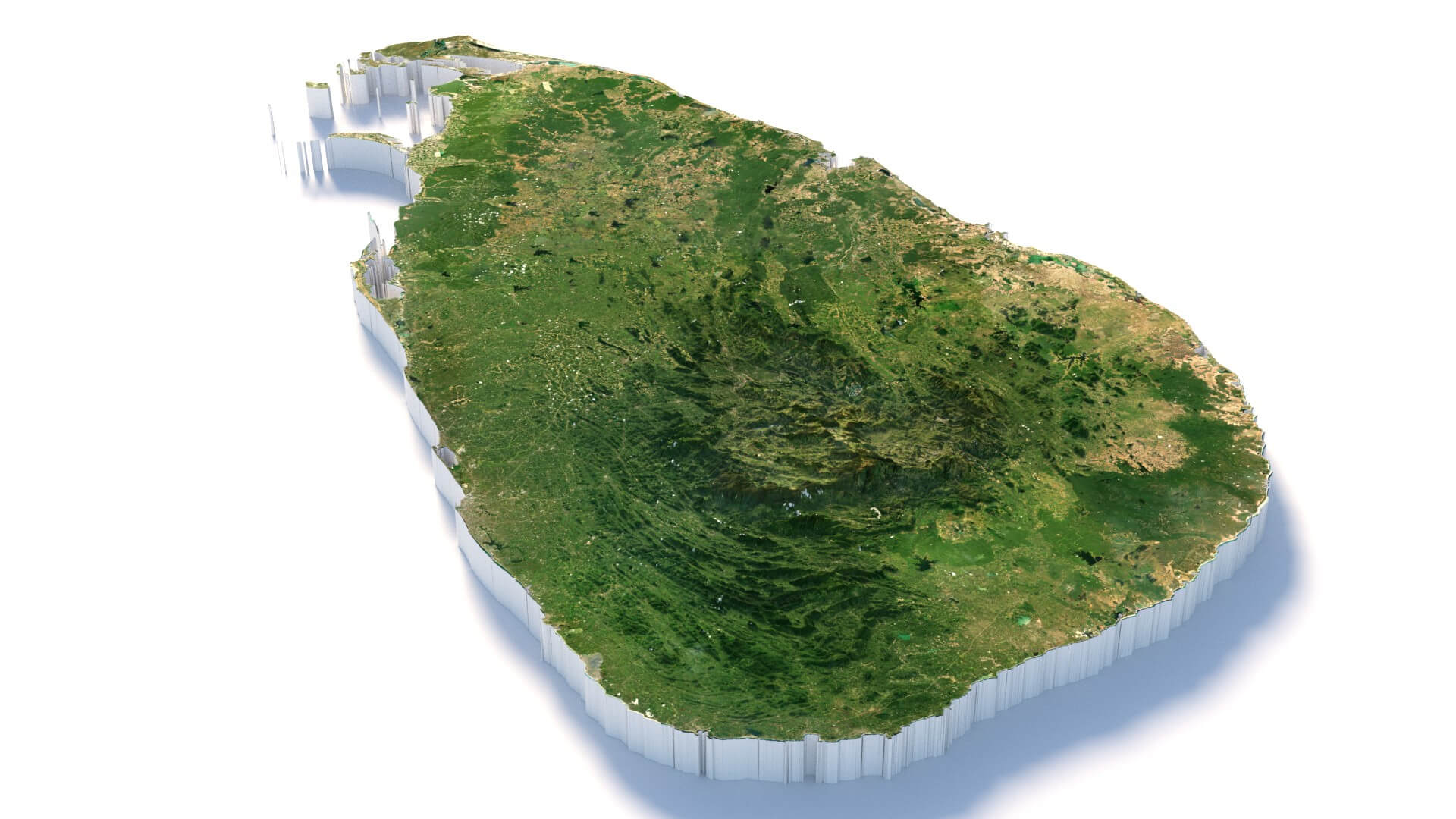 Sri Lanka Terrain Map - 3D Model by 3dstudio