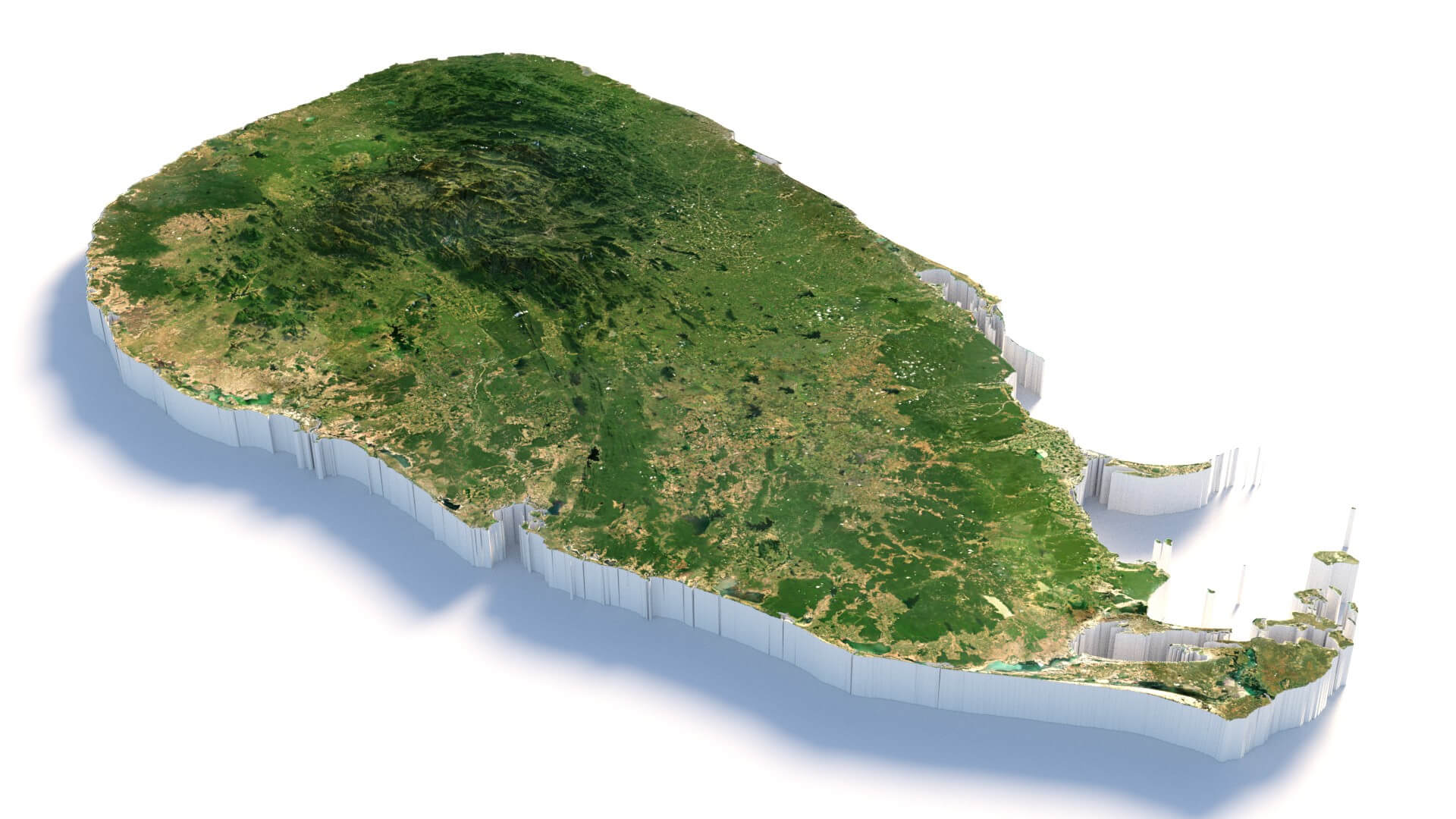 Sri Lanka Terrain Map - 3D Model by 3dstudio