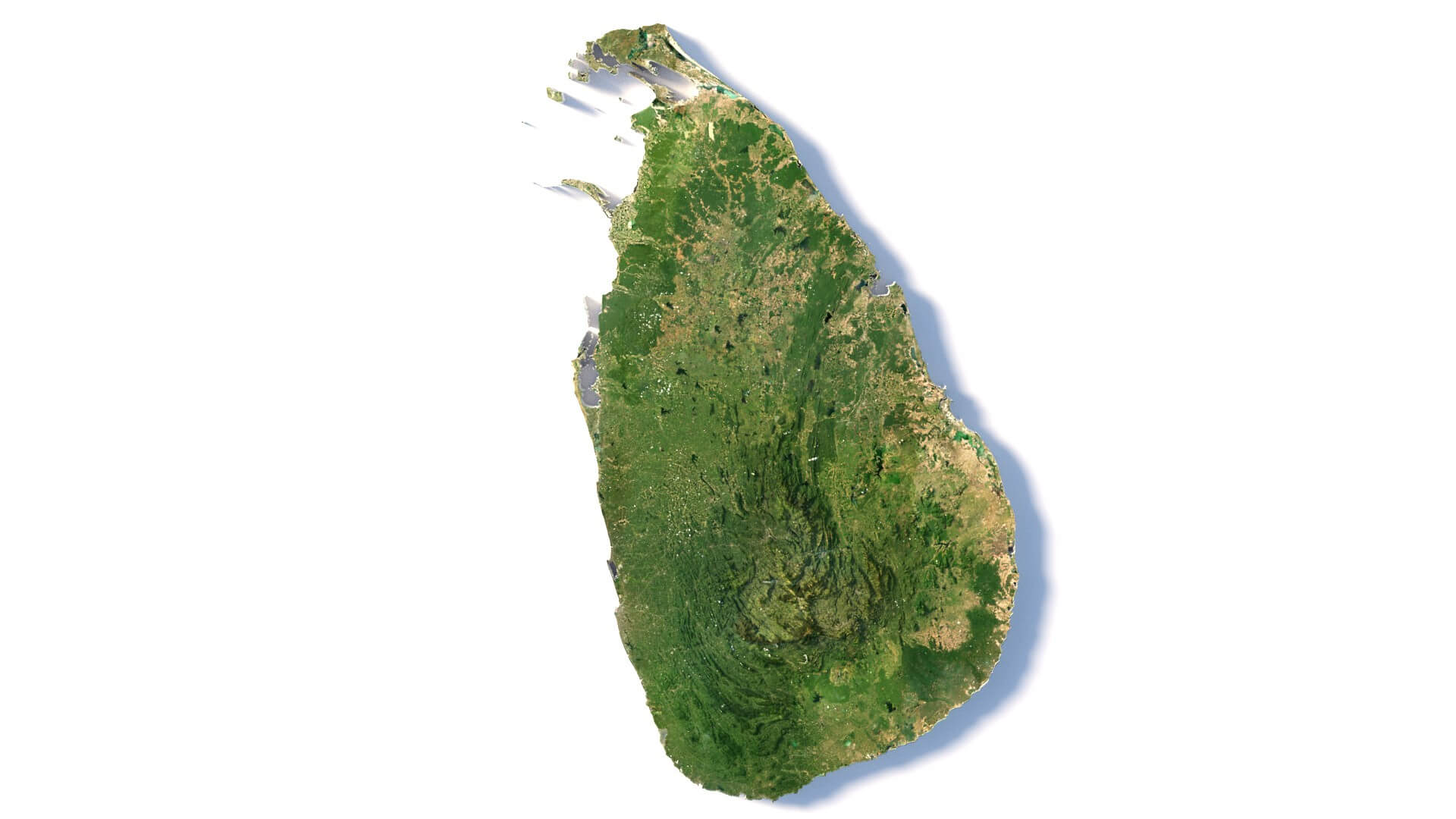 Sri Lanka Terrain Map - 3D Model by 3dstudio