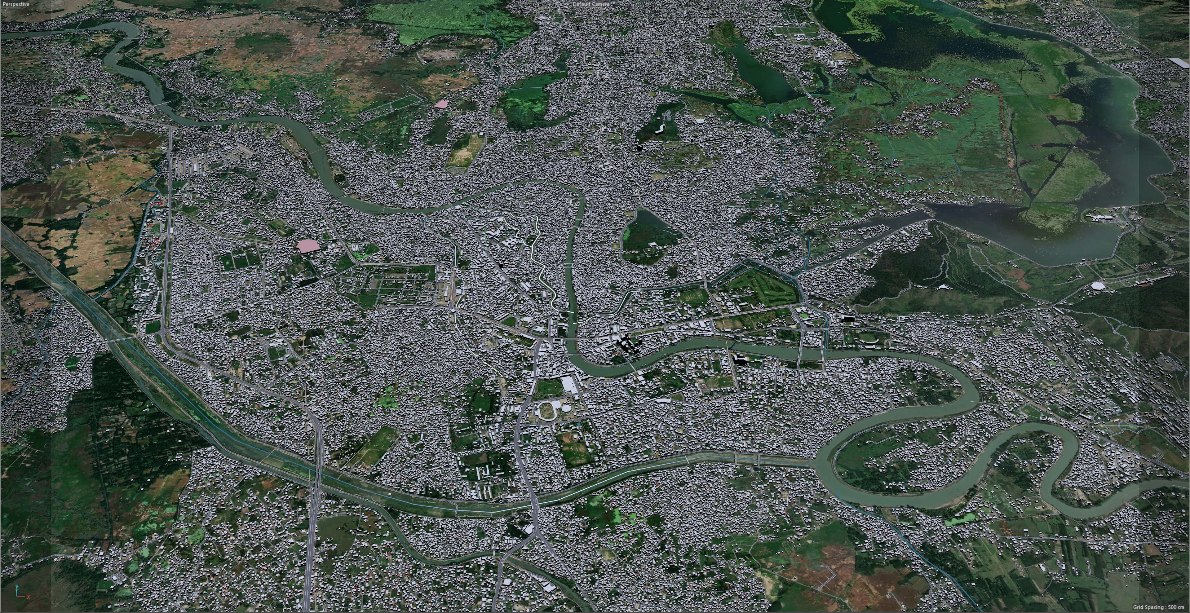 Srinagar City Jammu and Kashmir India 3D Model 30km by 3dstudio