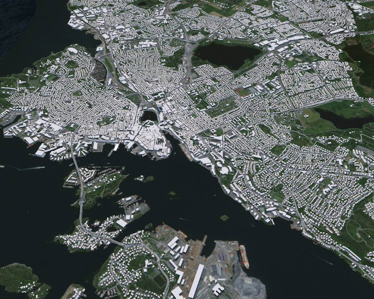 Stavanger Norway - 3D Model by 3dstudio