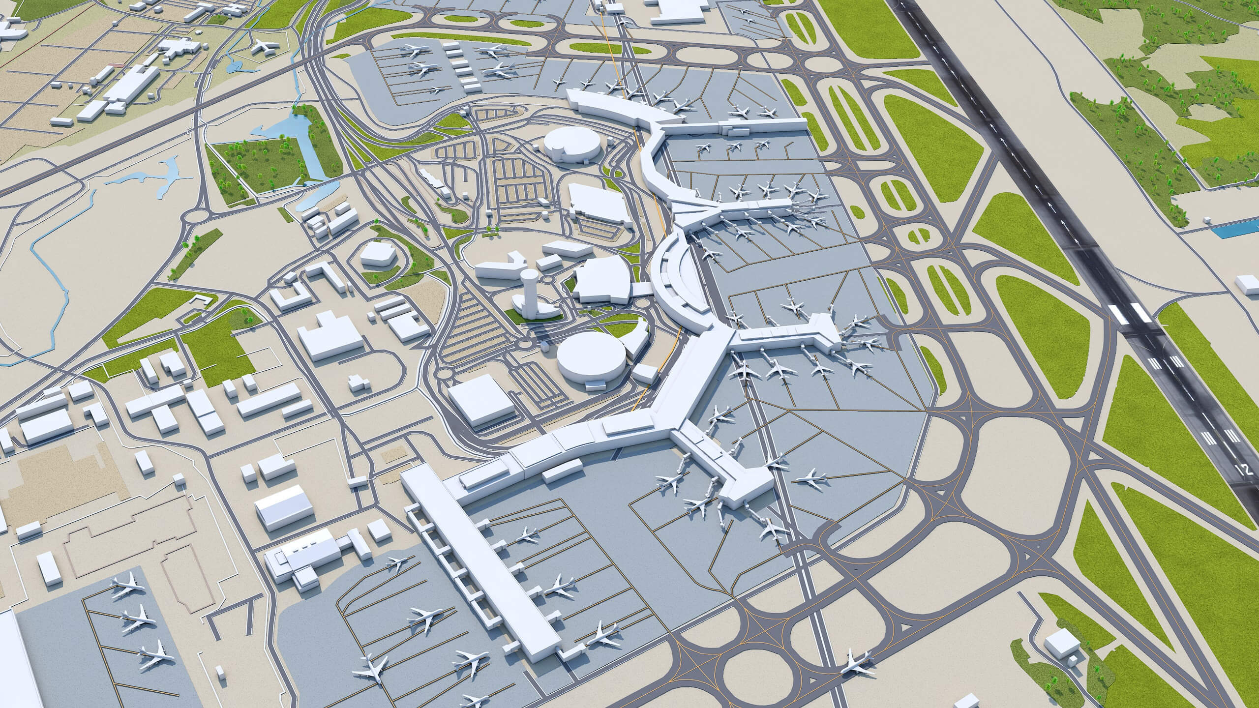 Stockholm Arlanda Airport - 3D Model by 3dstudio