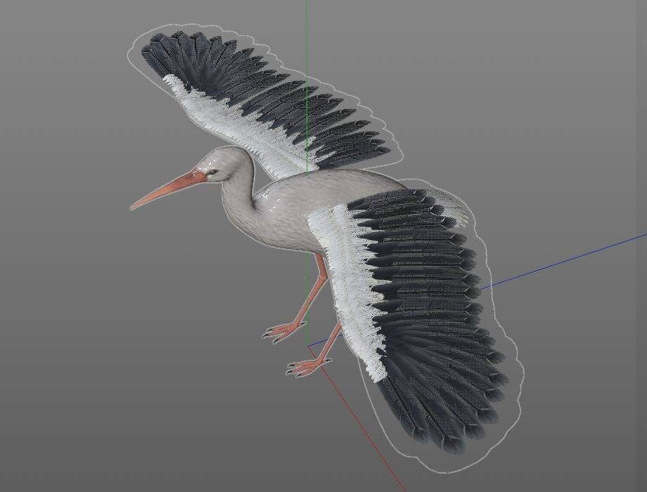 Stork - 3D Model by 3dstudio