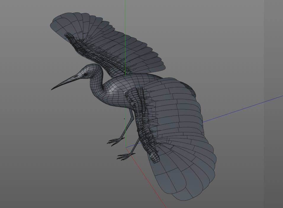 Stork - 3D Model by 3dstudio