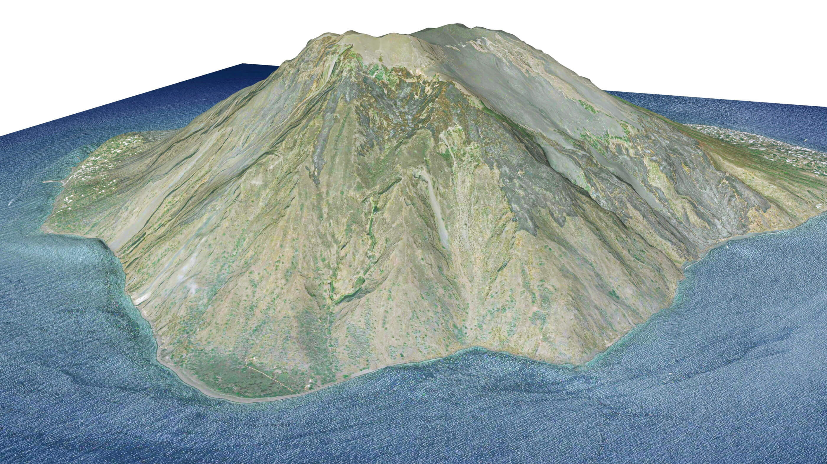 Stromboli Terrain 3D Model by 3dstudio