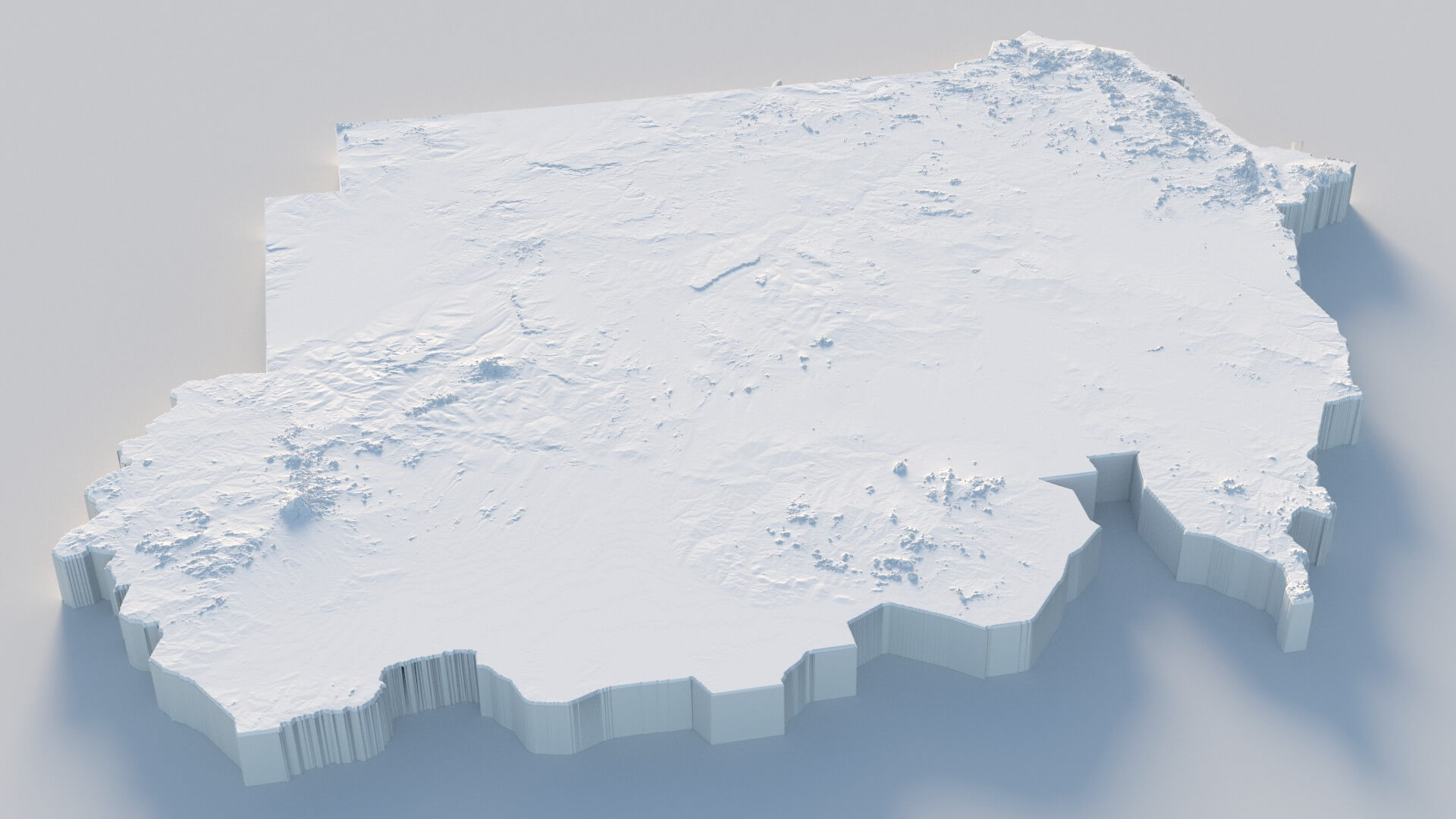 Sudan Terrain Map - 3D Model by 3dstudio
