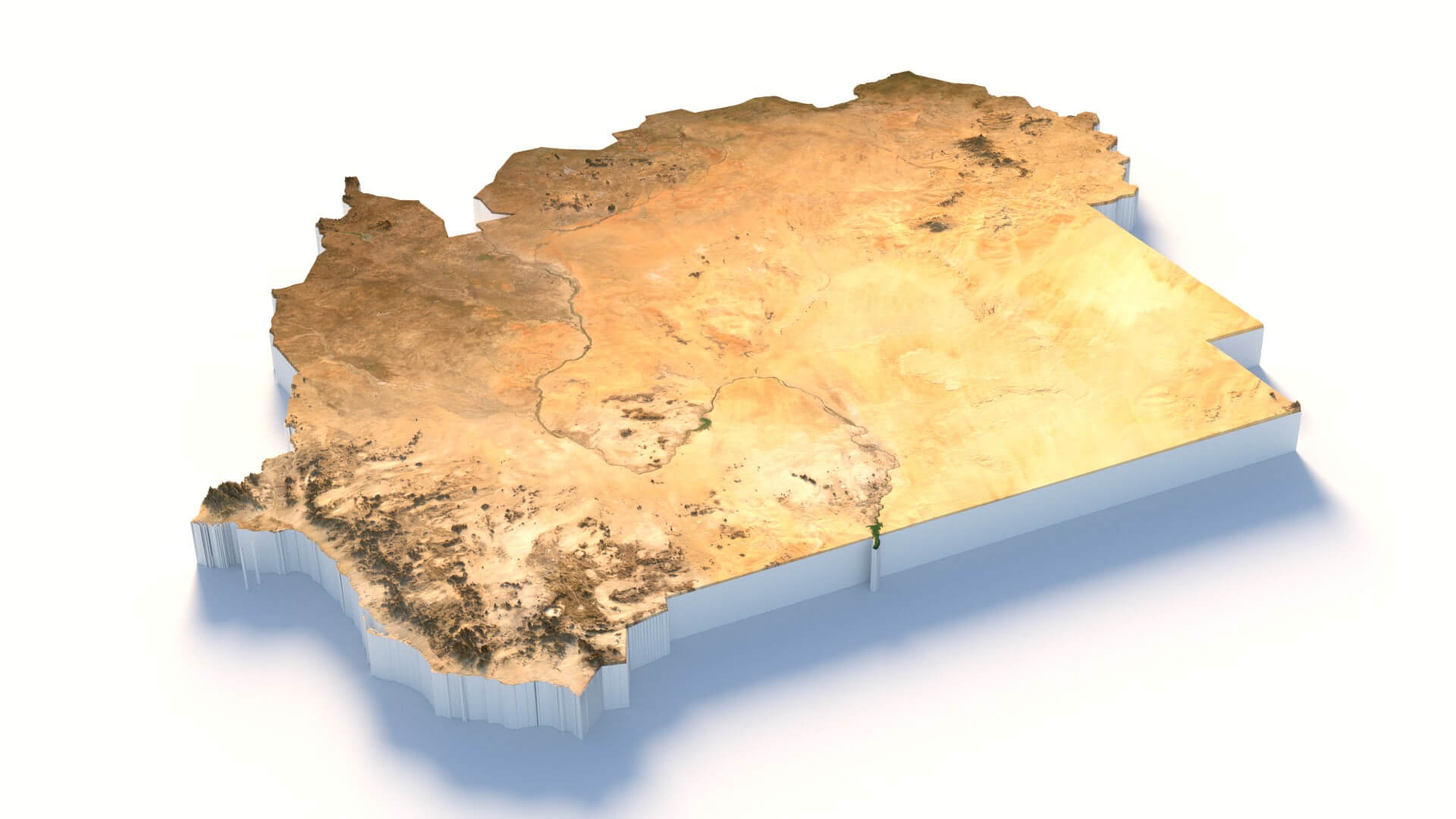 Sudan Terrain Map - 3D Model by 3dstudio