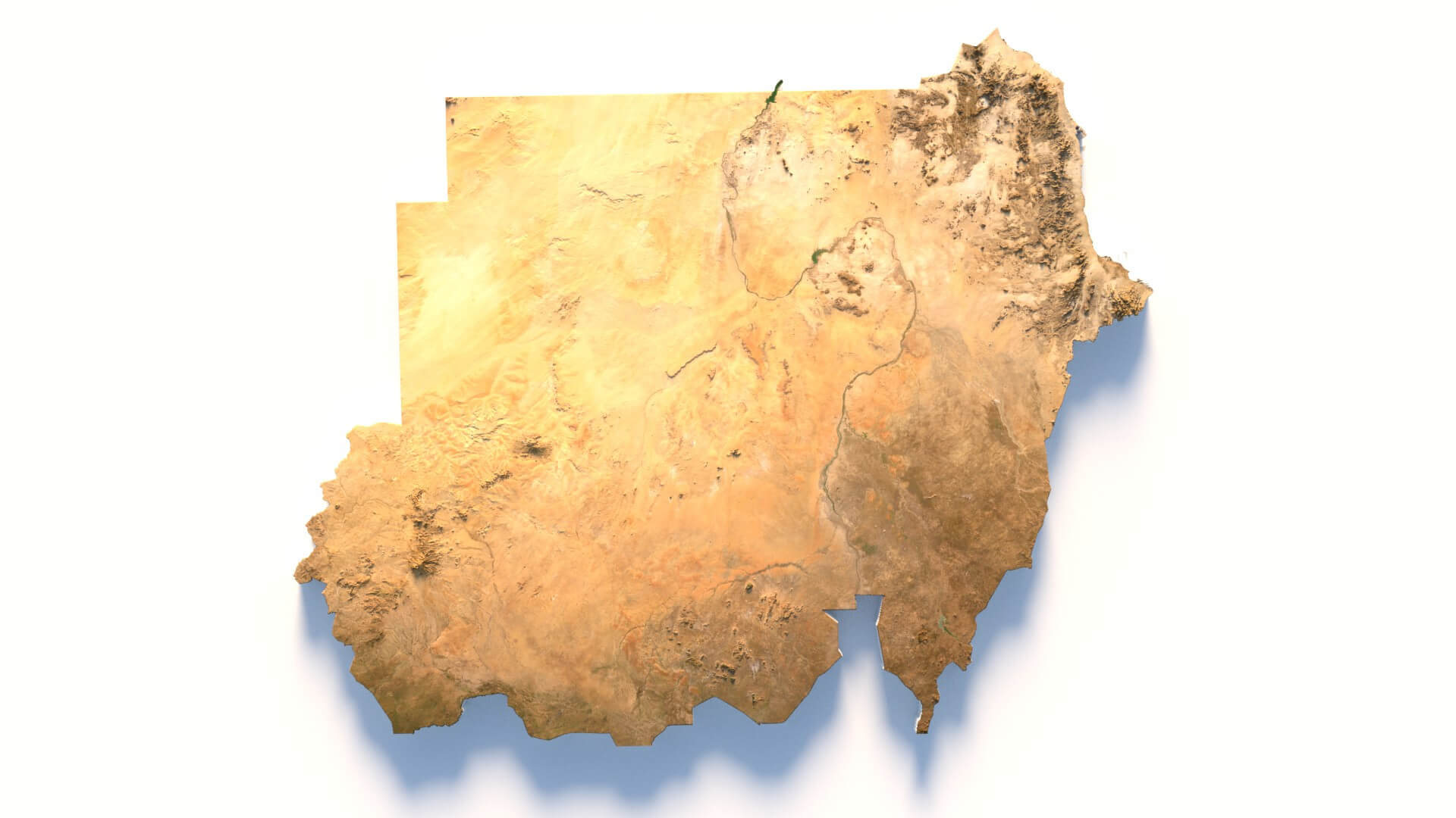 sudan map terrain