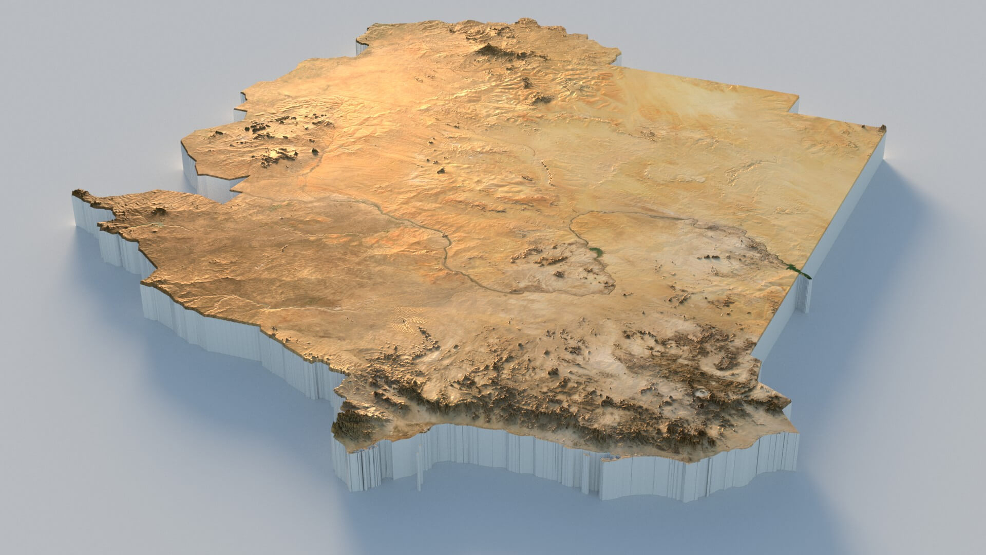 Sudan Terrain Map - 3D Model by 3dstudio
