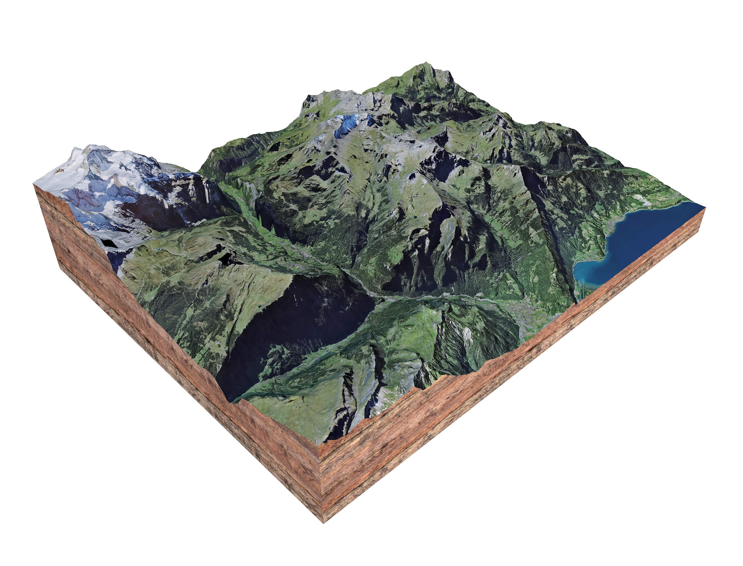 Sulegg Alps Switzerland Terrain 3D Model by 3dstudio