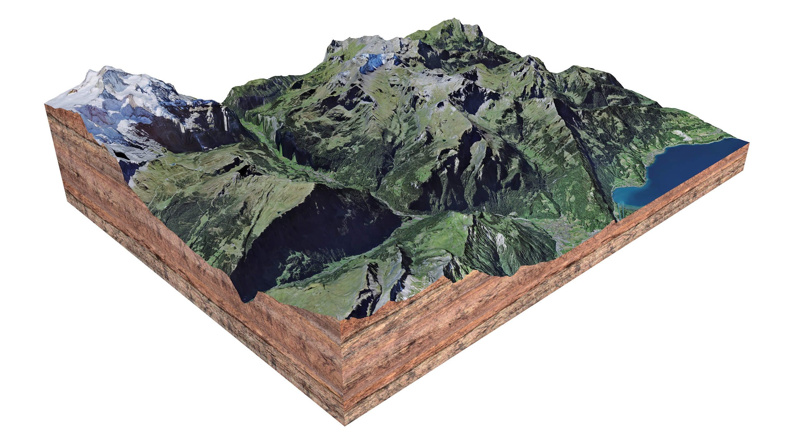 Sulegg Alps Switzerland Terrain 3D Model by 3dstudio