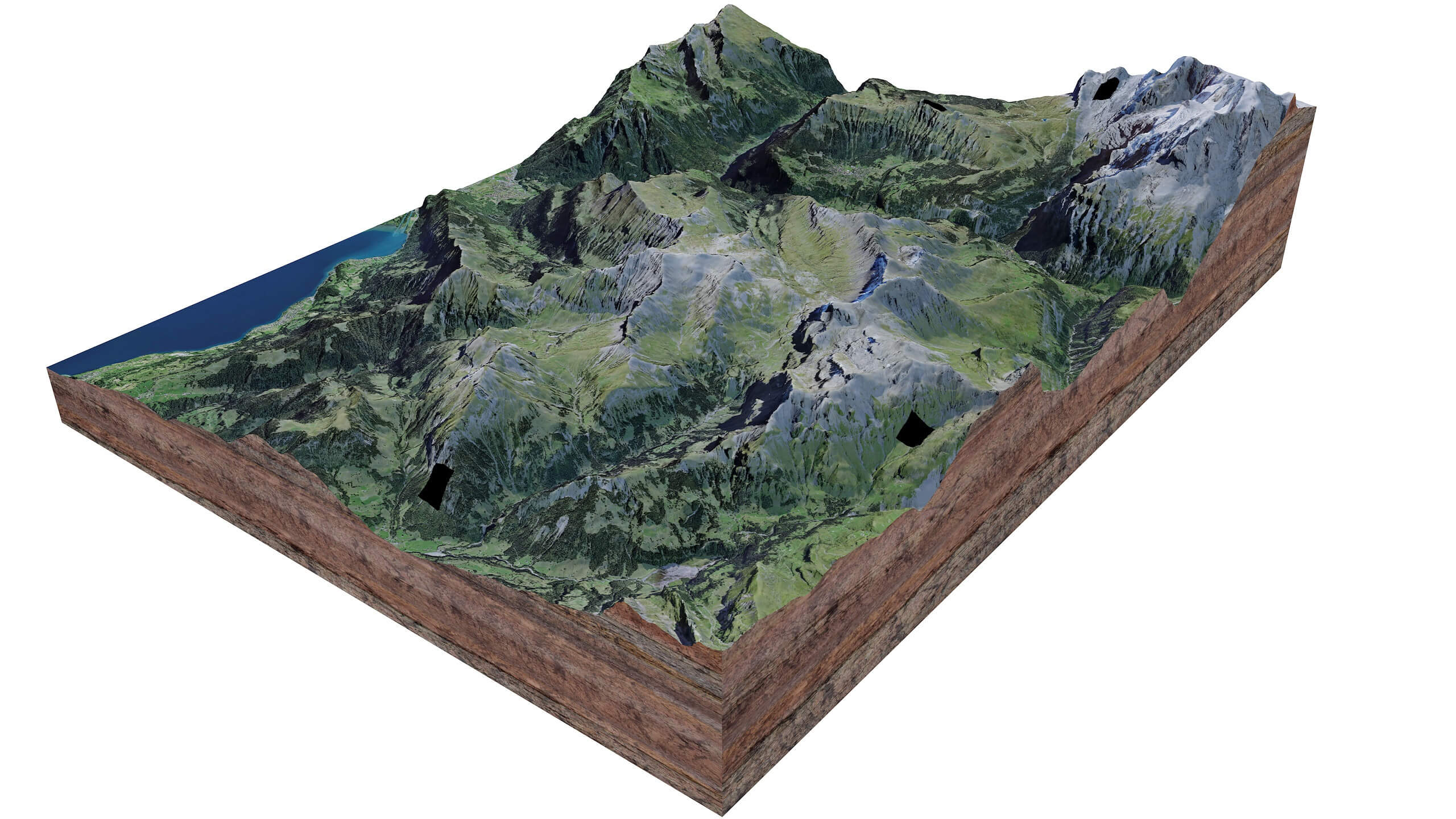 Sulegg Alps Switzerland Terrain 3D Model by 3dstudio