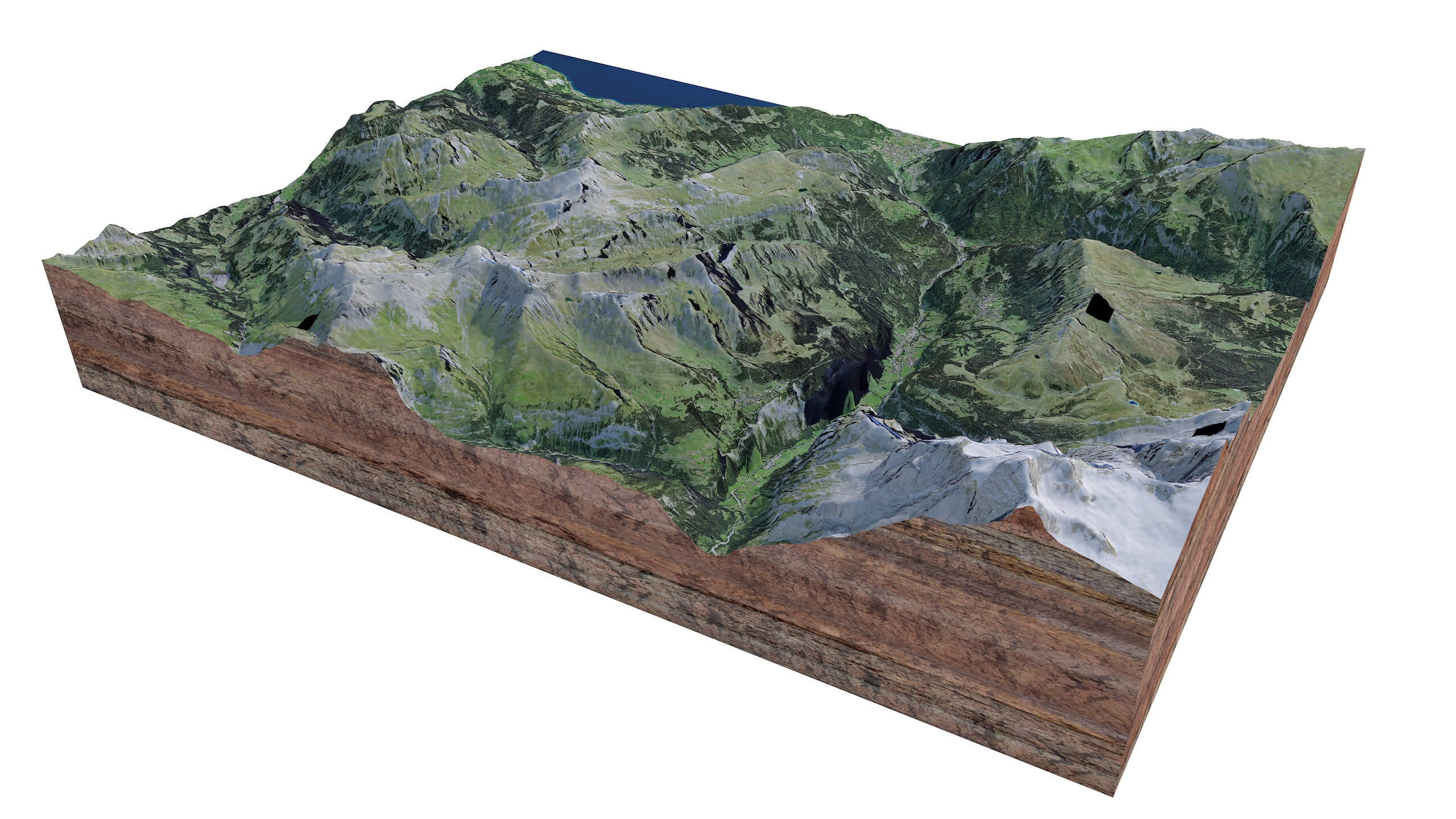 Sulegg Alps Switzerland Terrain 3D Model by 3dstudio
