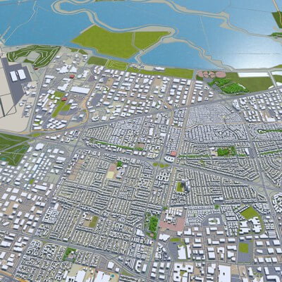 Sunnyvale, California USA 20km - 3D Model by 3dstudio