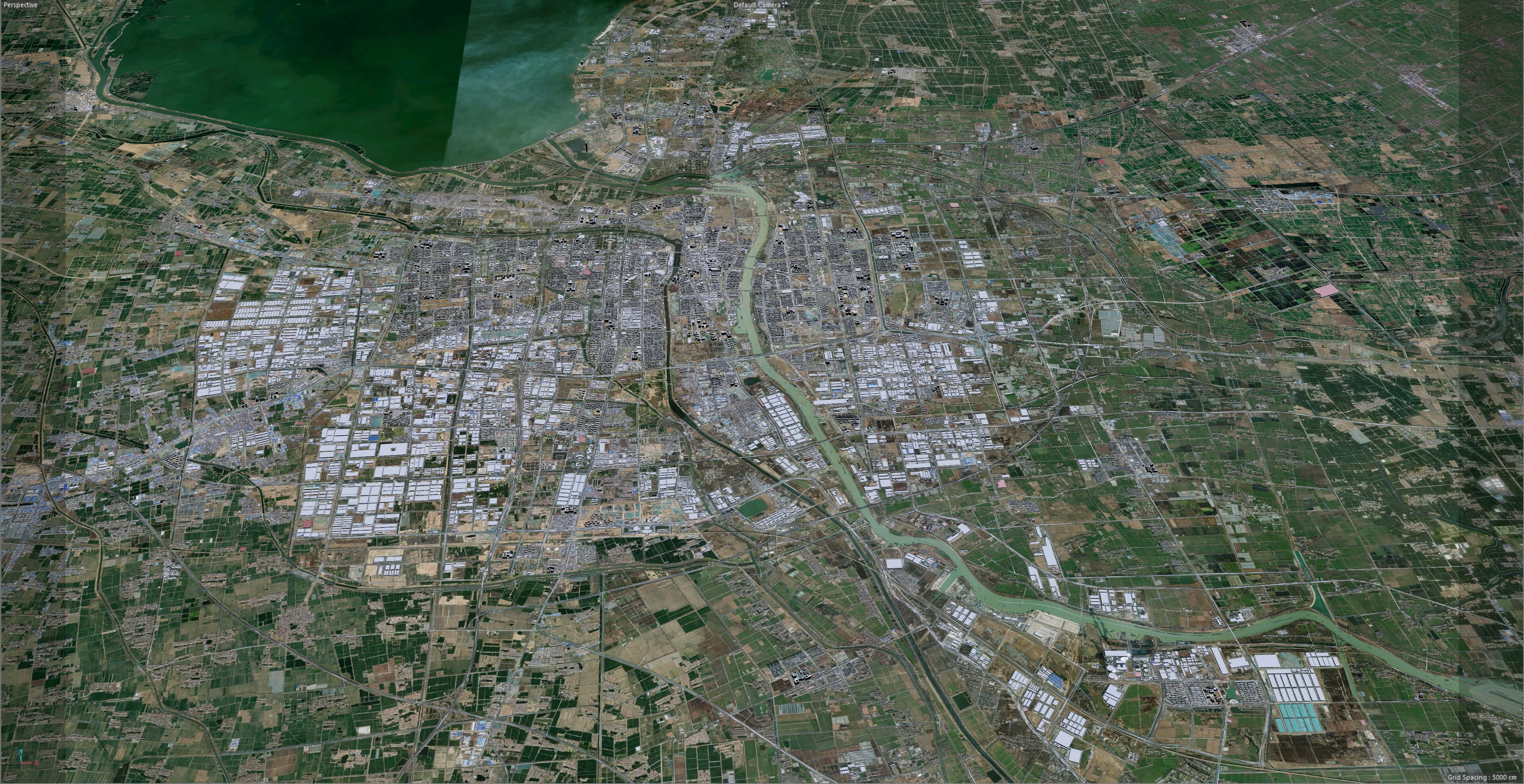 Suqian City Jiangsu China 3D Model 100km by 3dstudio