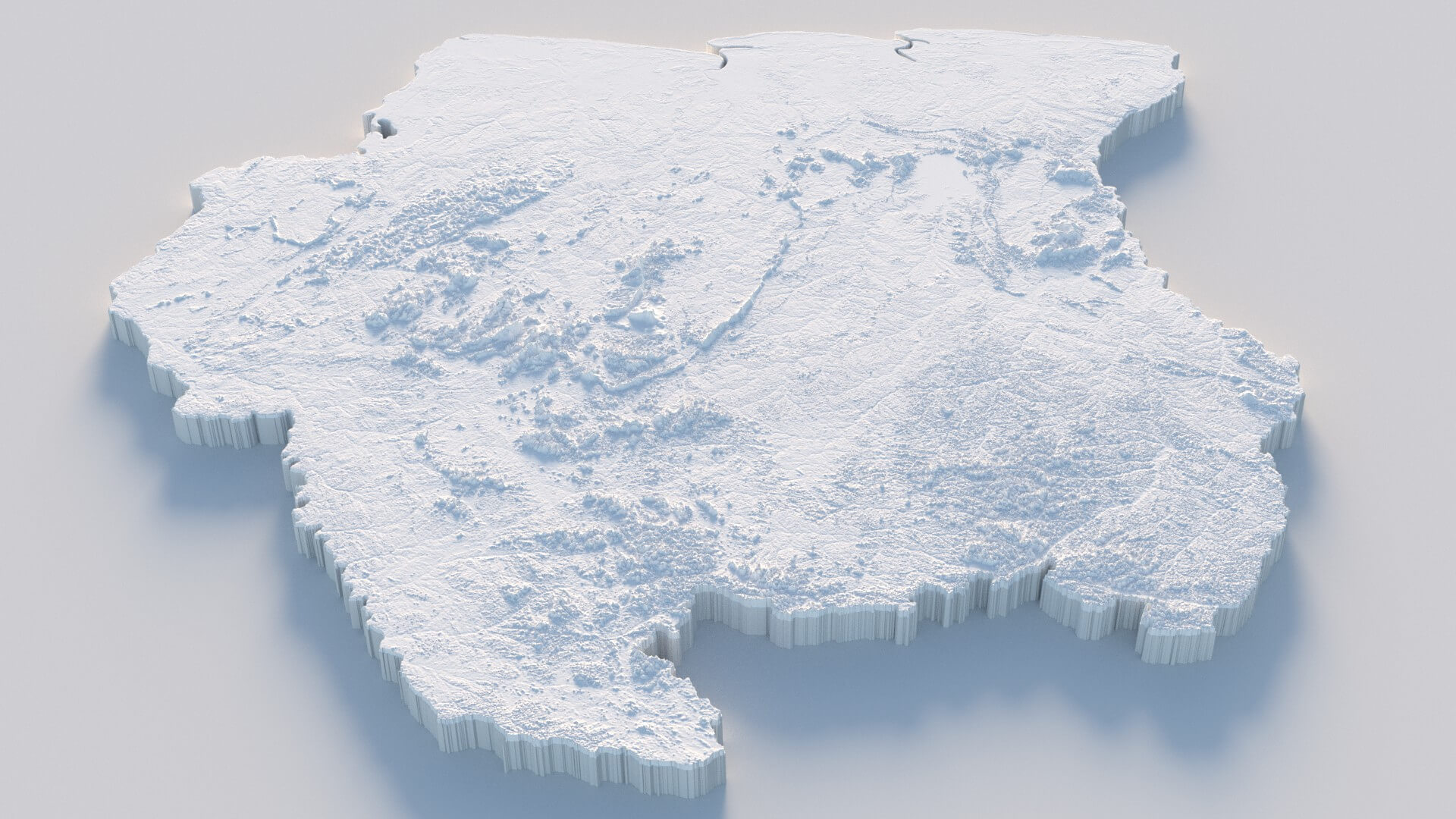 Suriname Terrain Map - 3D Model by 3dstudio