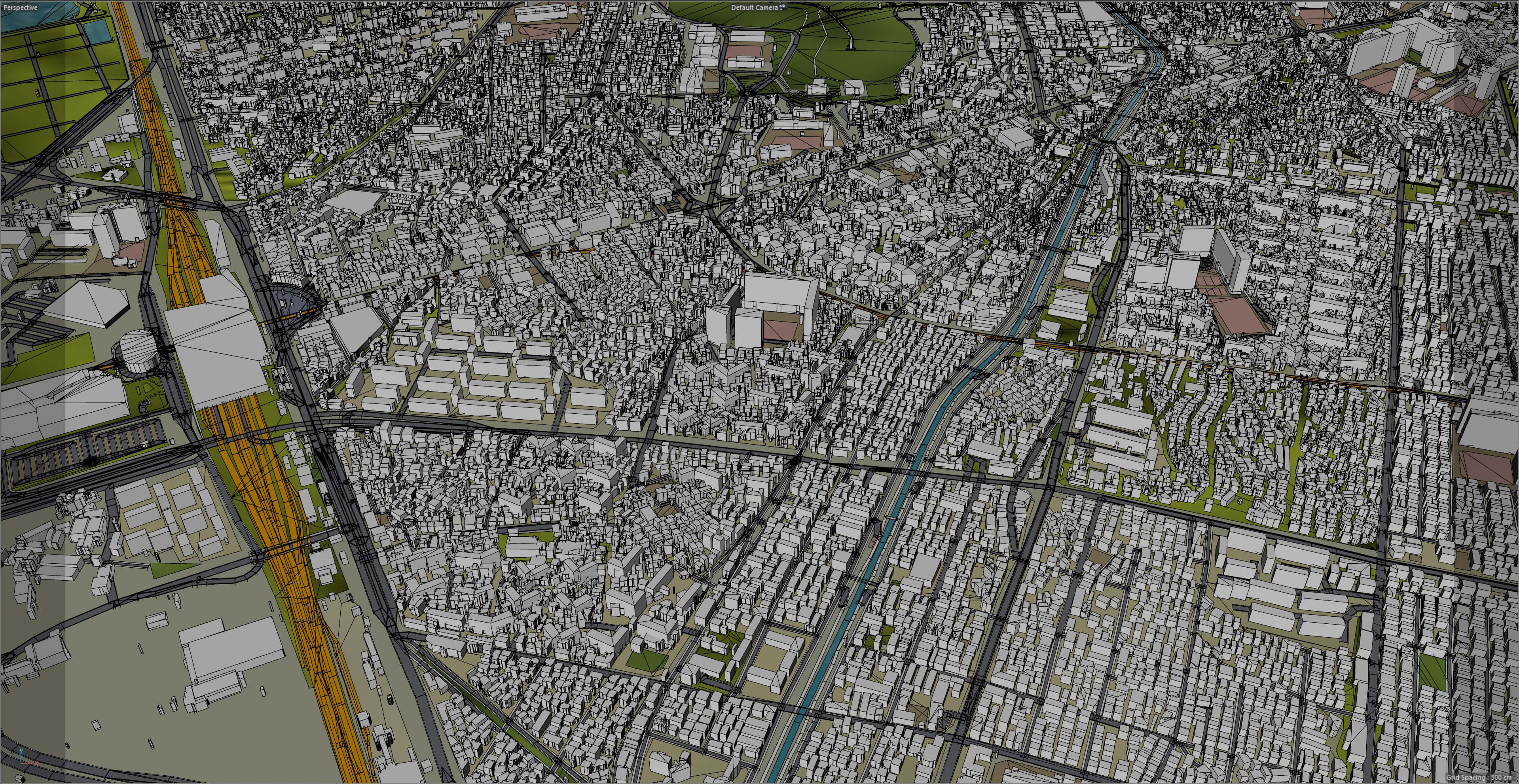 Suwon Si Gyeonggi Do City South Korea 3D Model 30km by 3dstudio