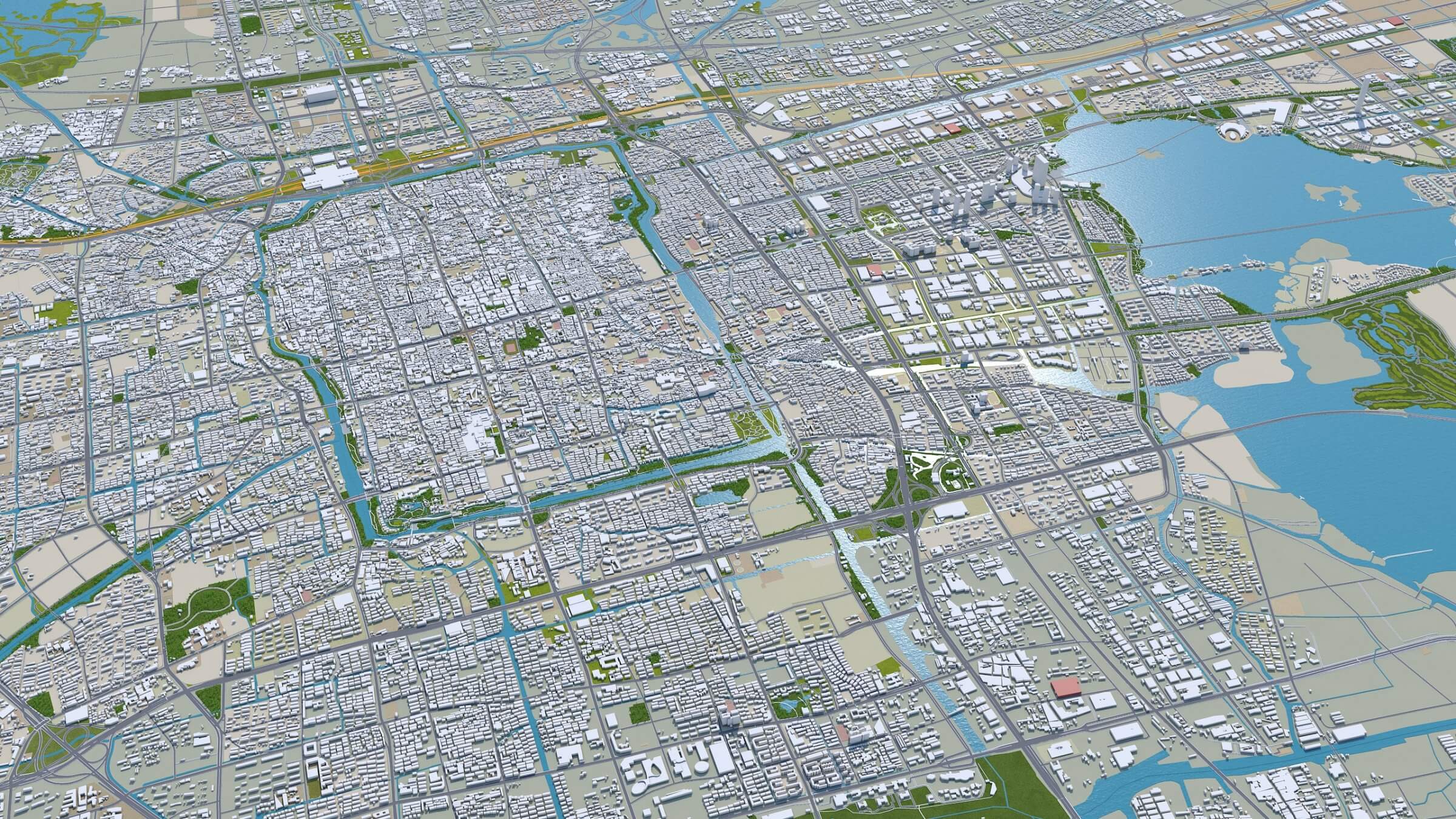 Suzhou Shi, Jiangsu, China 200km - 3D Model by 3dstudio