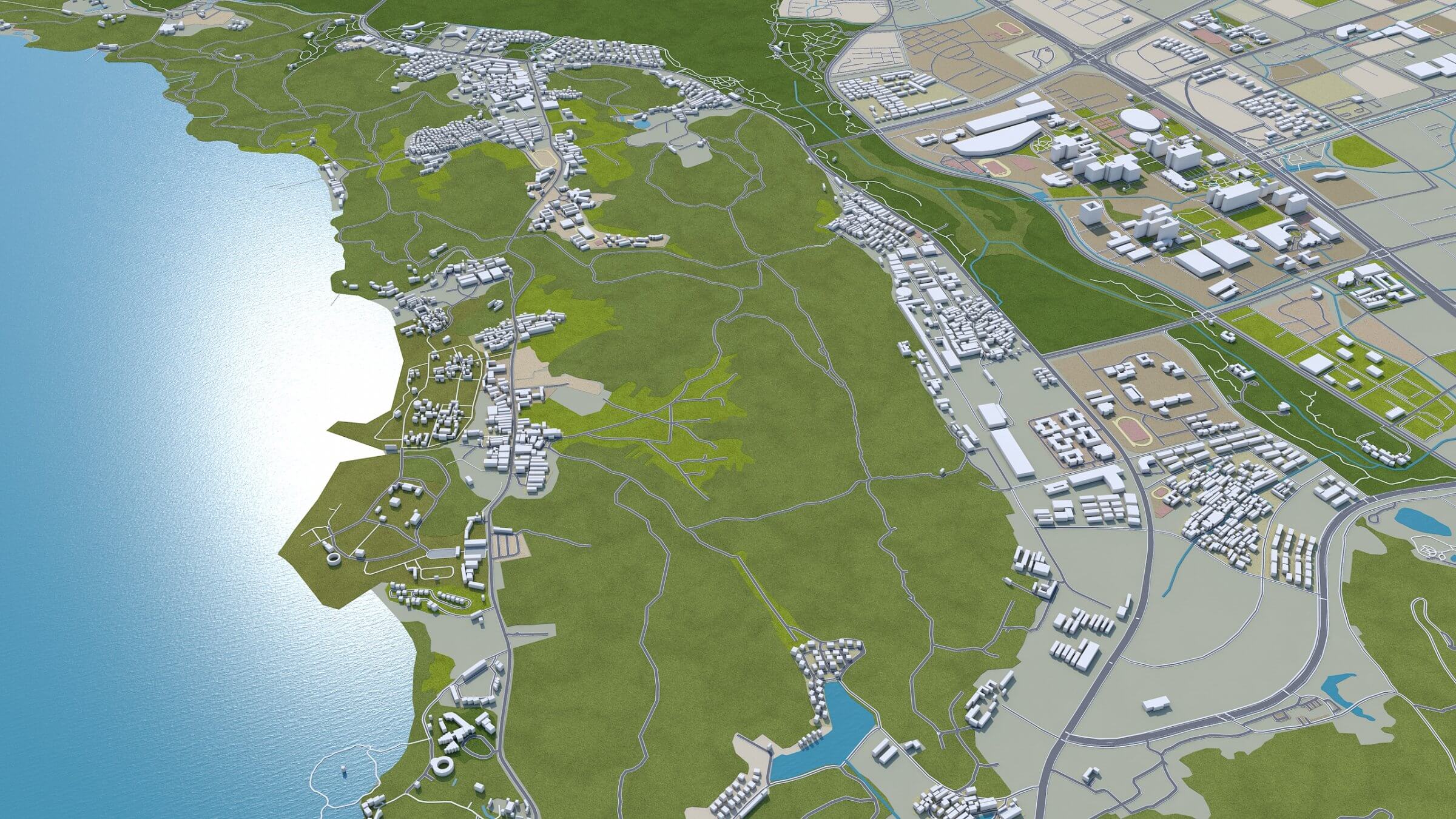 Suzhou Shi, Jiangsu, China 200km AI - 3D Model by 3dstudio