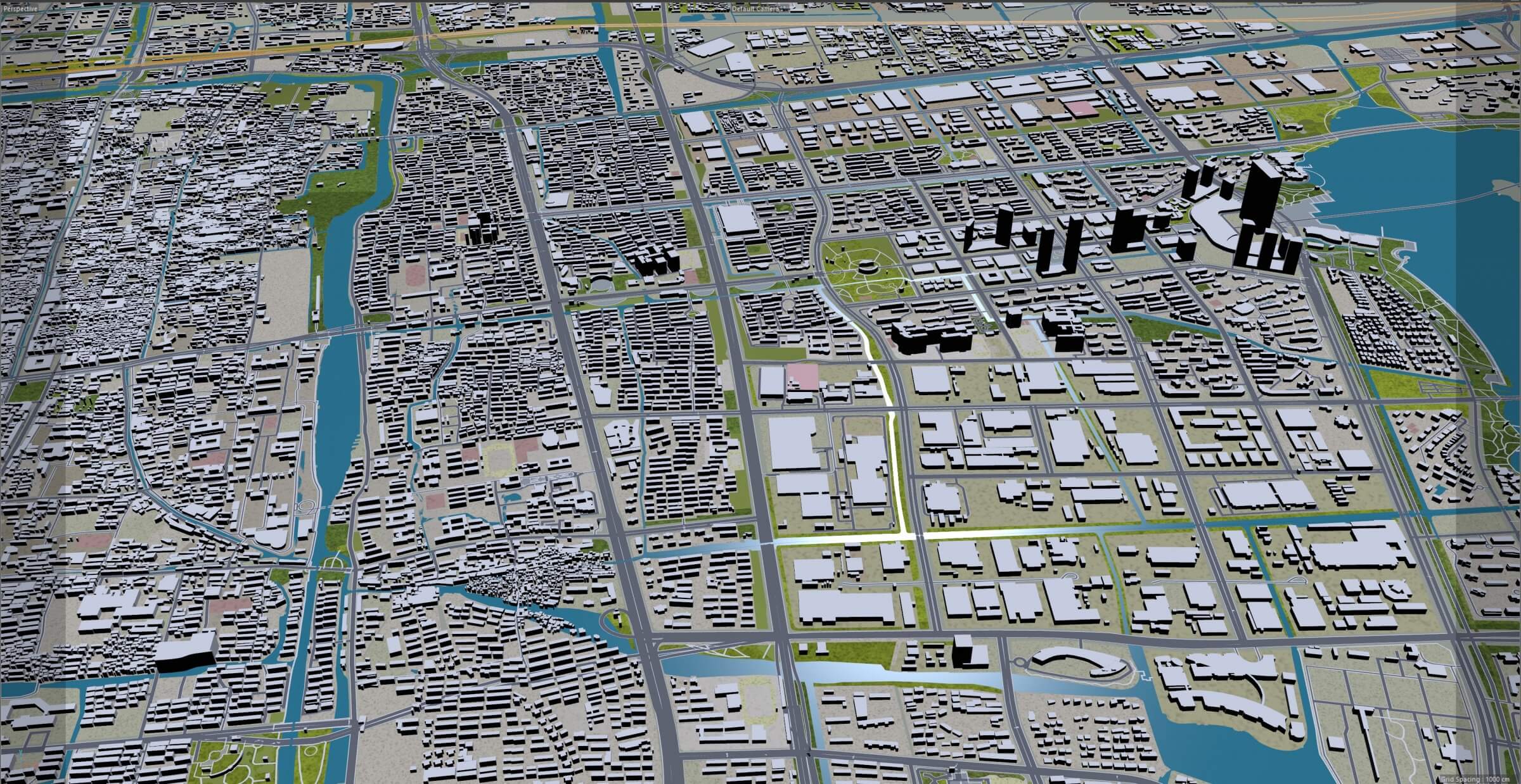 Suzhou Shi, Jiangsu, China 200km - 3D Model by 3dstudio
